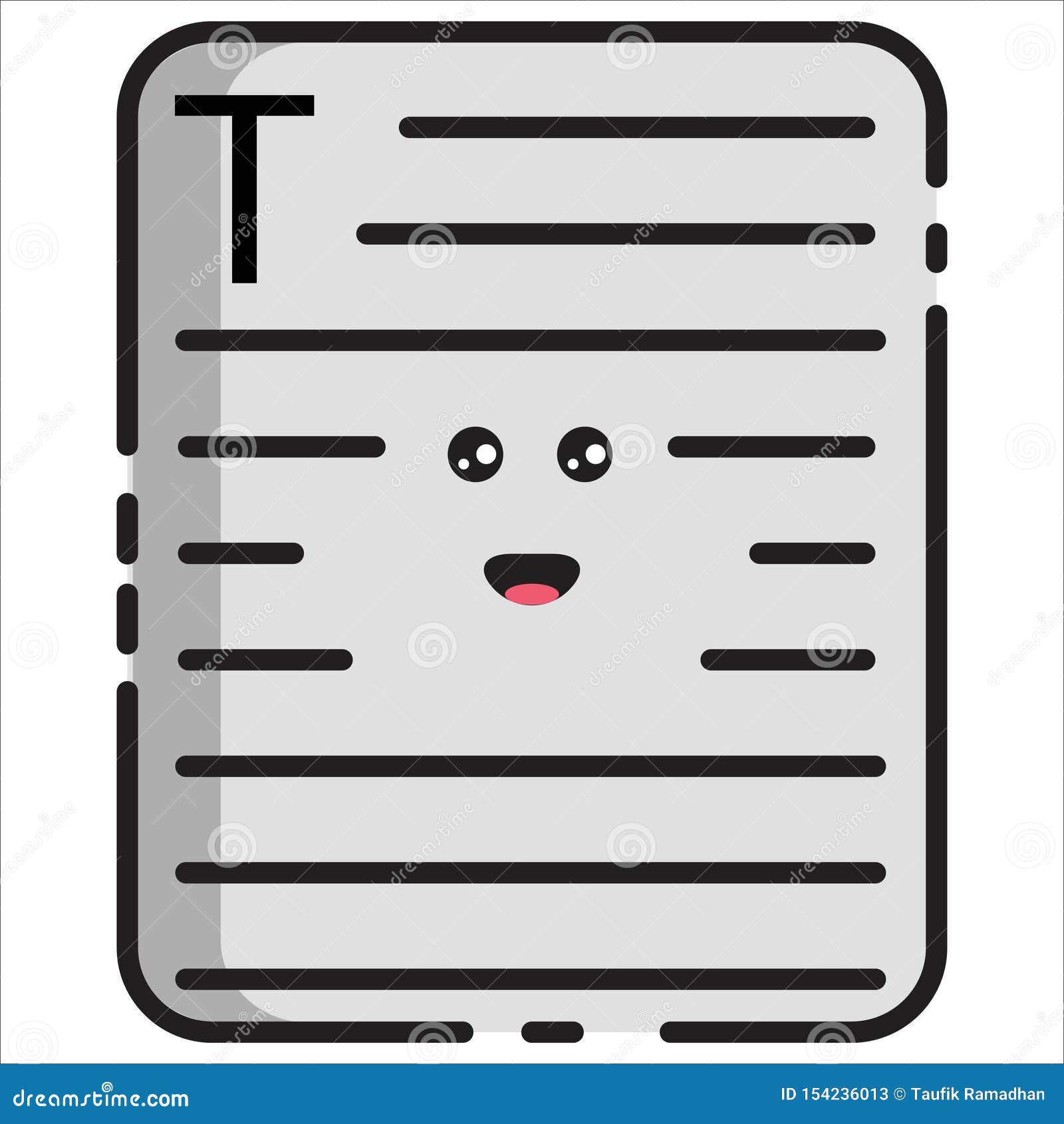 Vector Happy Document Illustration MBE Style Stock Vector ...