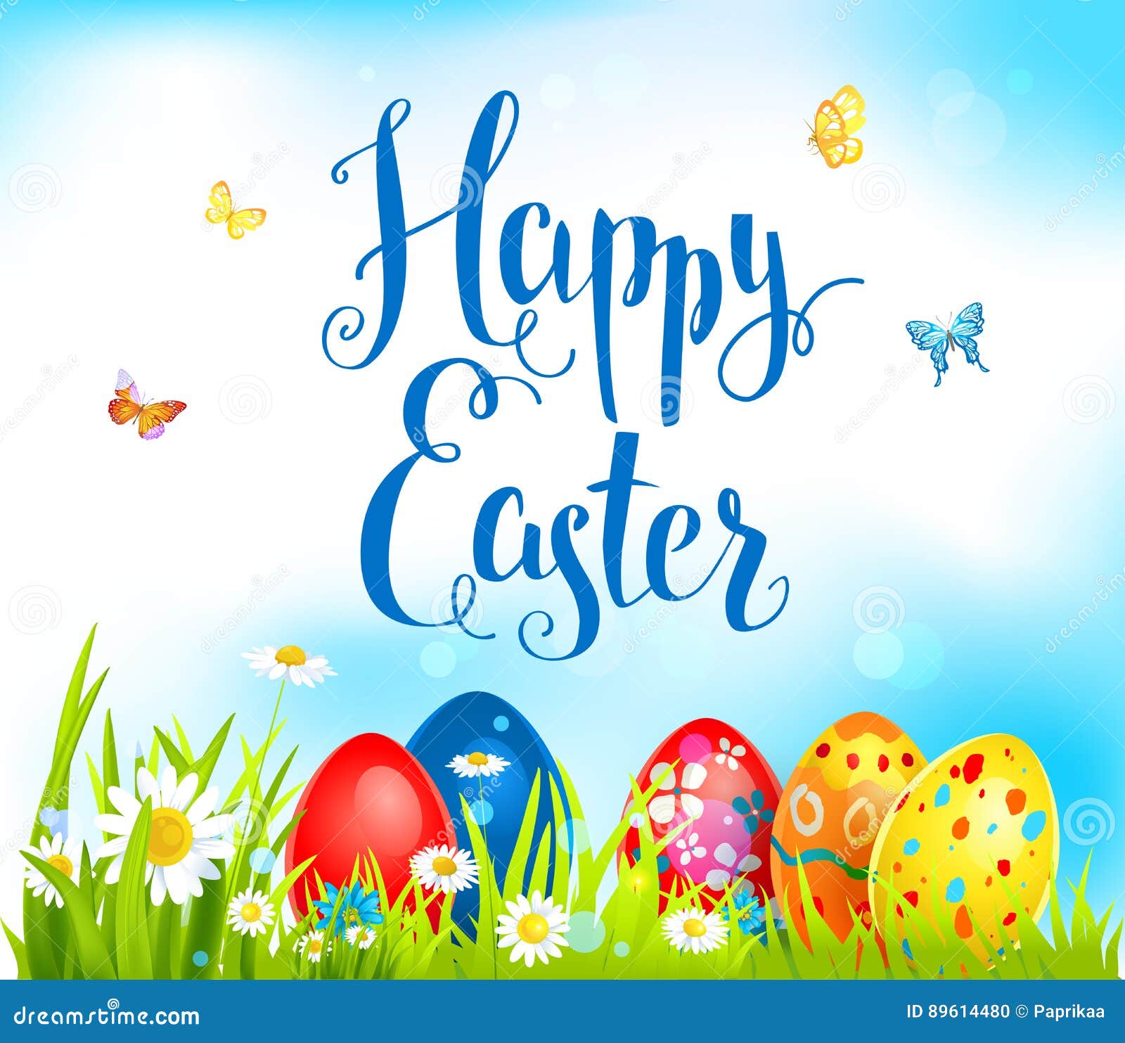 Vector Happy Ester Background Stock Illustration - Illustration of ...