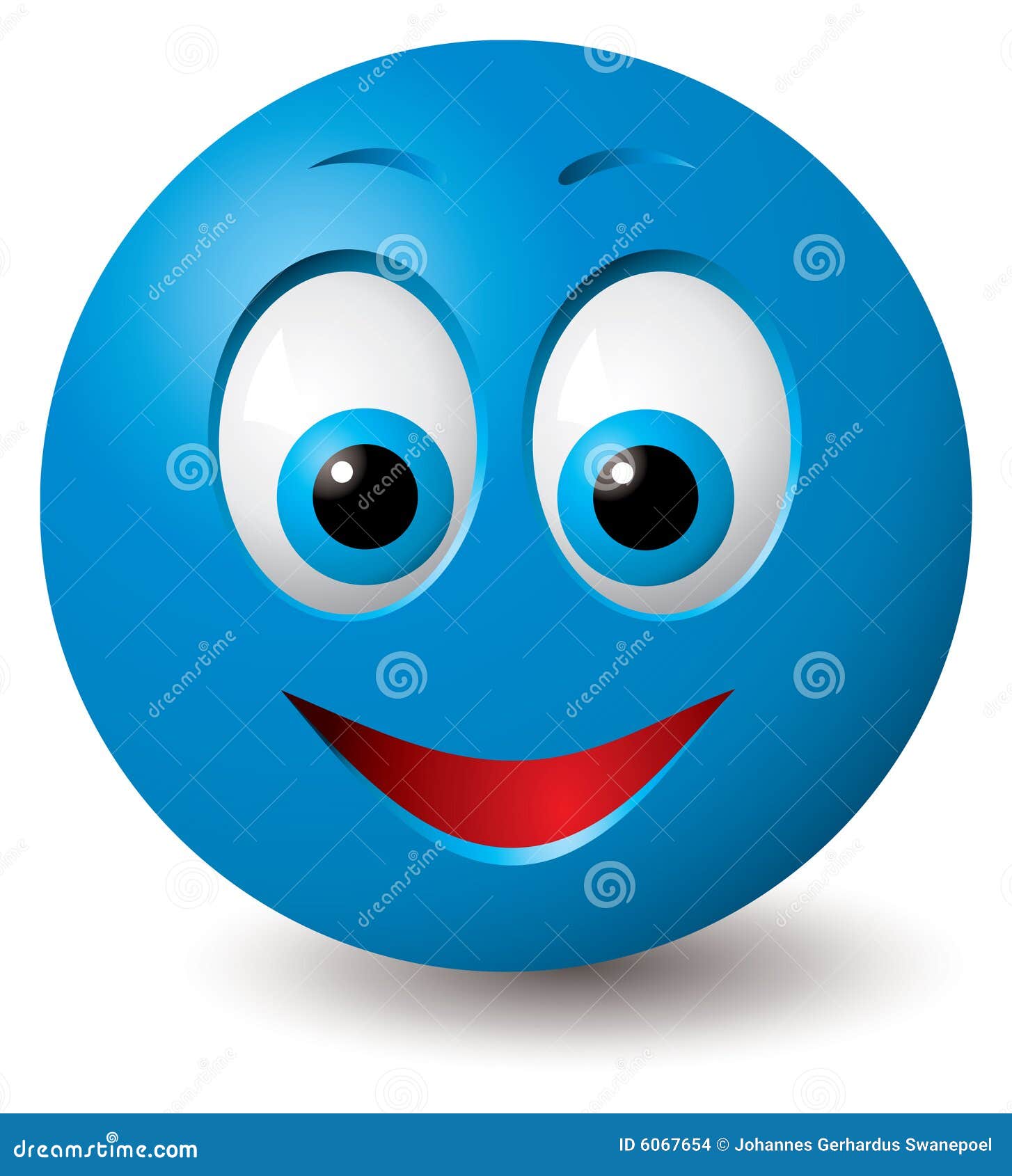 Blue Smiley Face Symbol