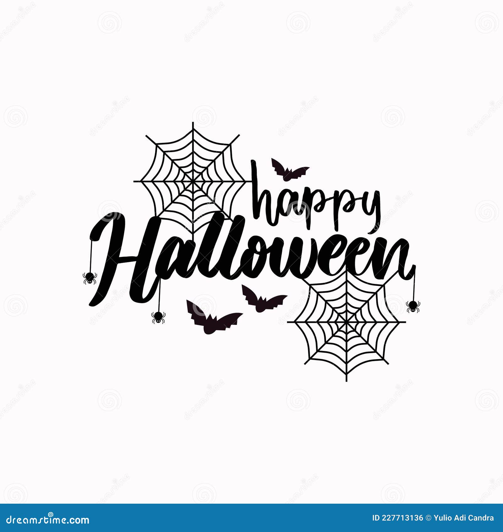 Vector Happy Halloween Hand Lettering and Ornament. Happy Halloween ...