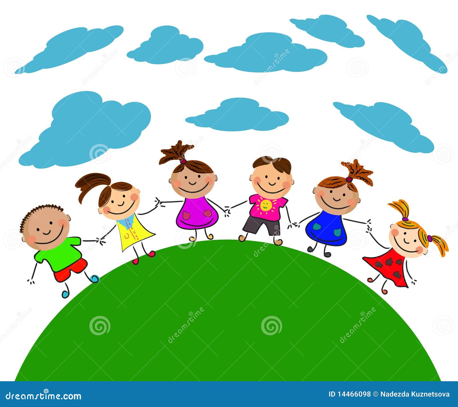 Vector happy kids stock vector. Illustration of colors - 14466098