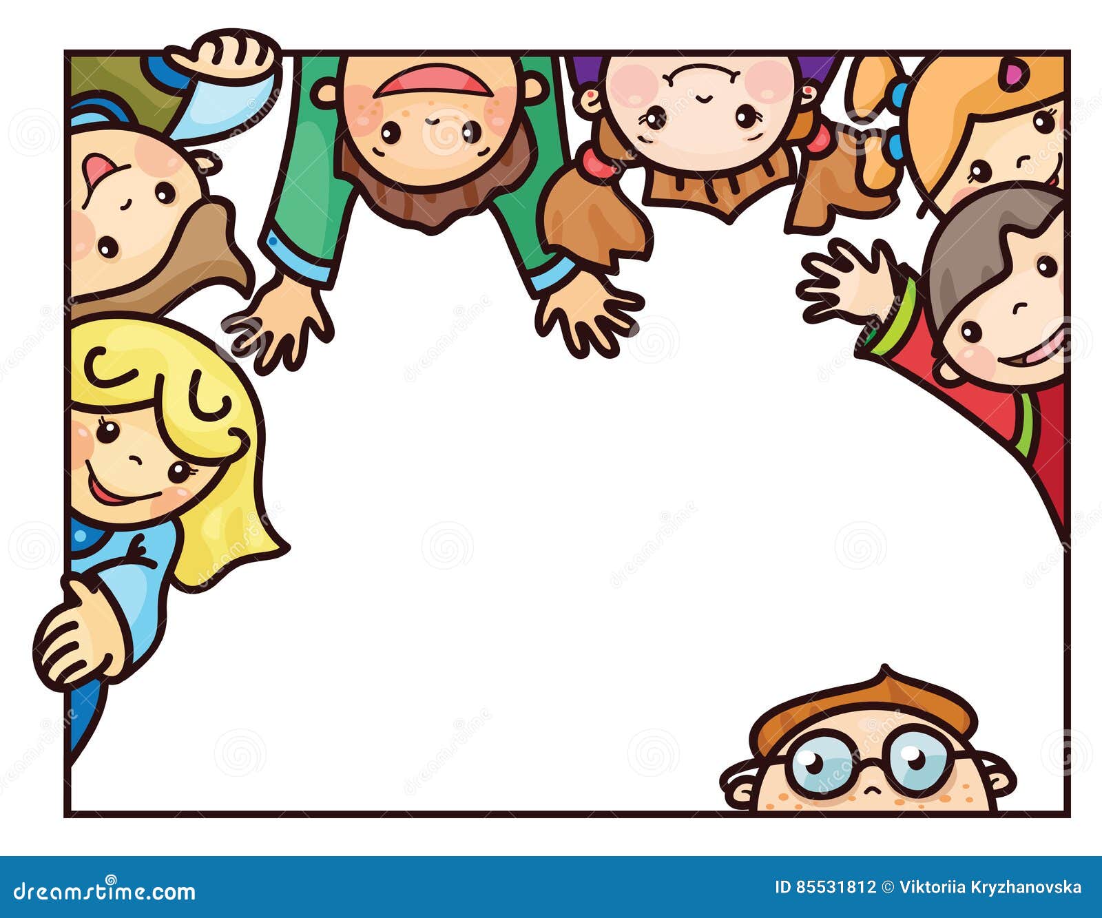 Vector happy kids. stock vector. Illustration of small - 85531812