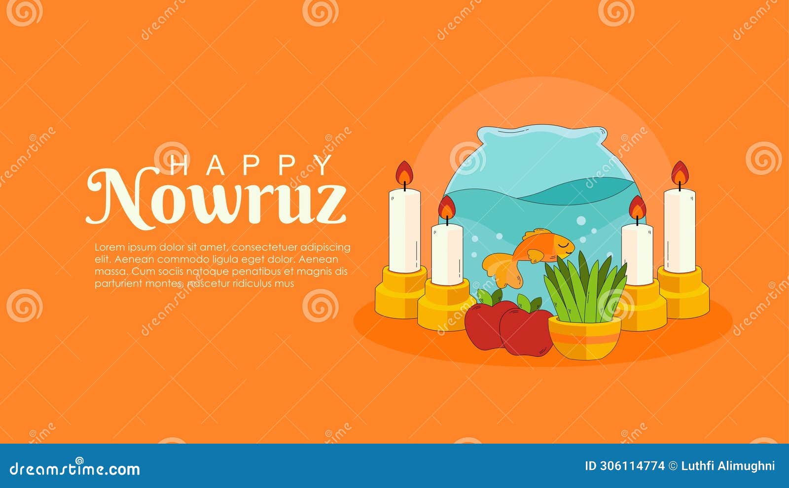 Vector Happy Nowruz Banner Template Stock Illustration - Illustration ...