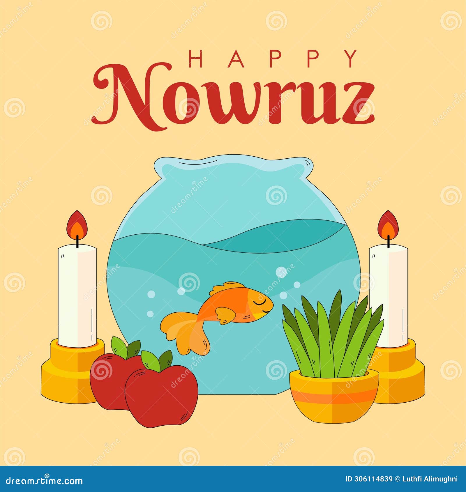 Happy Nowruz Hand Lettering On Green Brush Stroke Background. Iranian ...