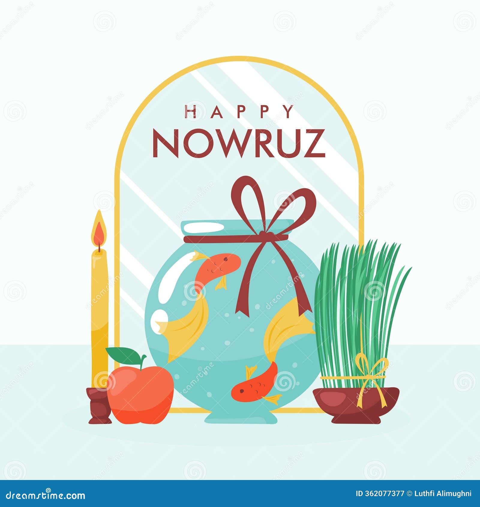 Vector Happy Nowruz Poster Template Stock Illustration - Illustration ...