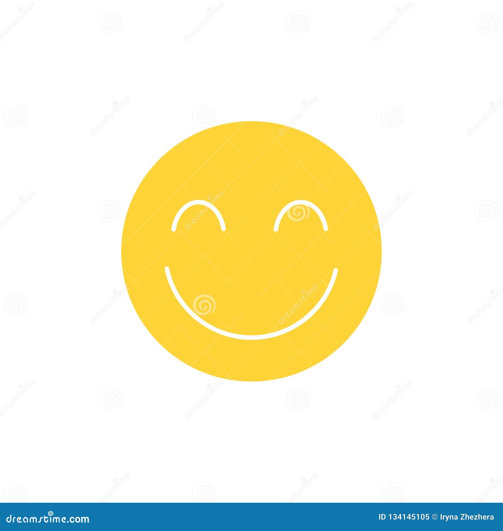 Vector Happy Smile Icon. Vector Emoticon. Yellow Smile. Yellow Emoticon ...