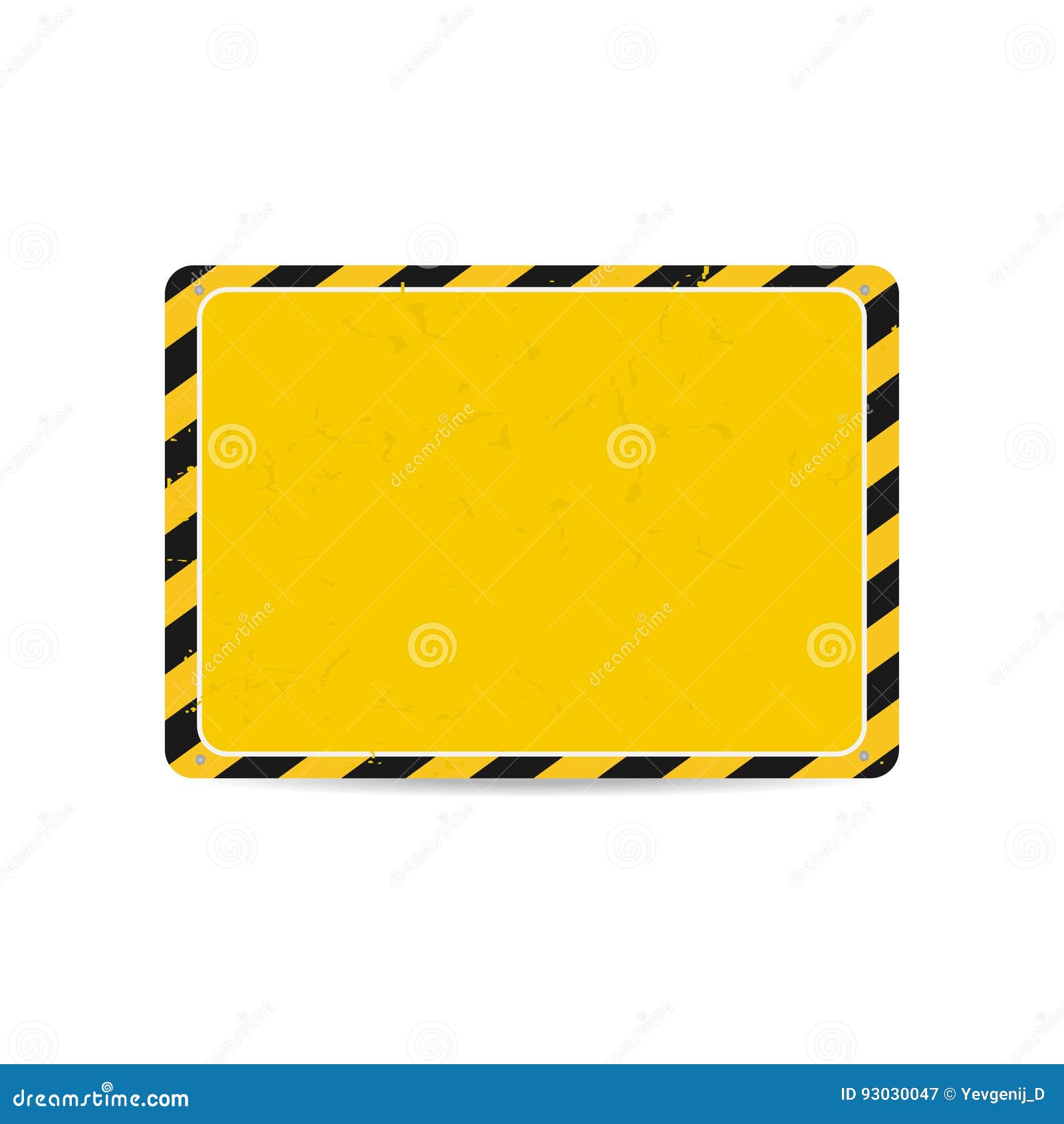 Vector Hazard Frame. Caution Frame with Black and Yellow Stripes Stock ...