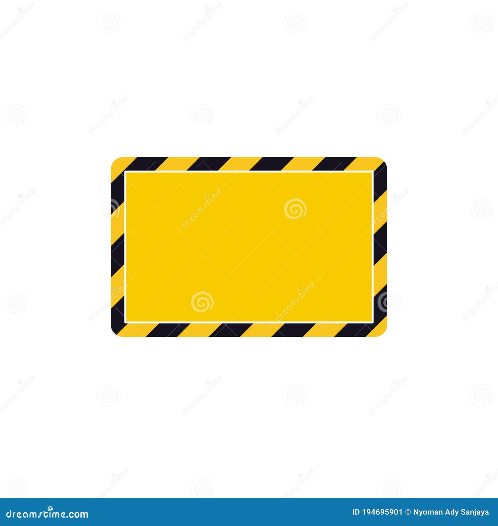 Vector Hazard Frame. Caution Frame with Black and Yellow Stripes Stock ...