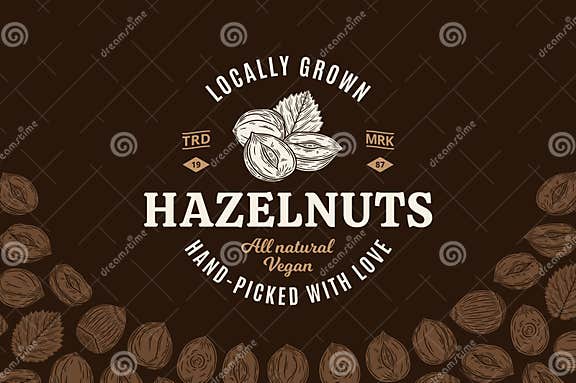 Vector hazelnut logo stock vector. Illustration of vector - 284984363