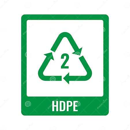 Vector HDPE Plastic Recycle Code Sign Stock Vector - Illustration of ...