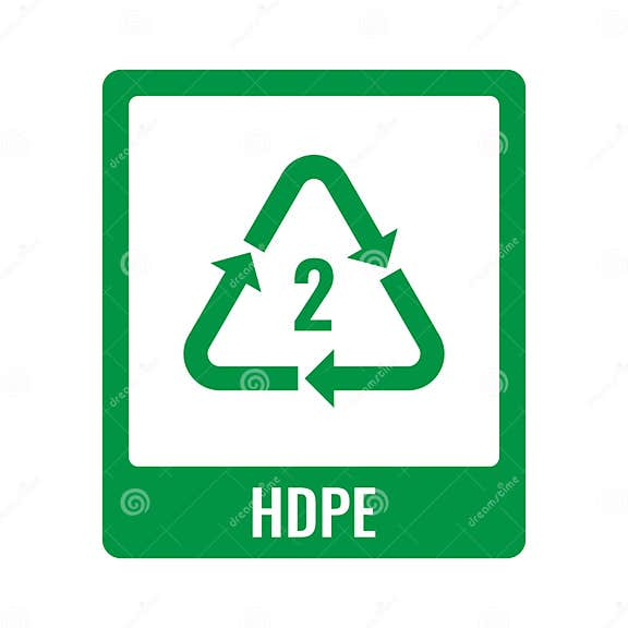 Vector HDPE Plastic Recycle Code Sign Stock Vector - Illustration of ...