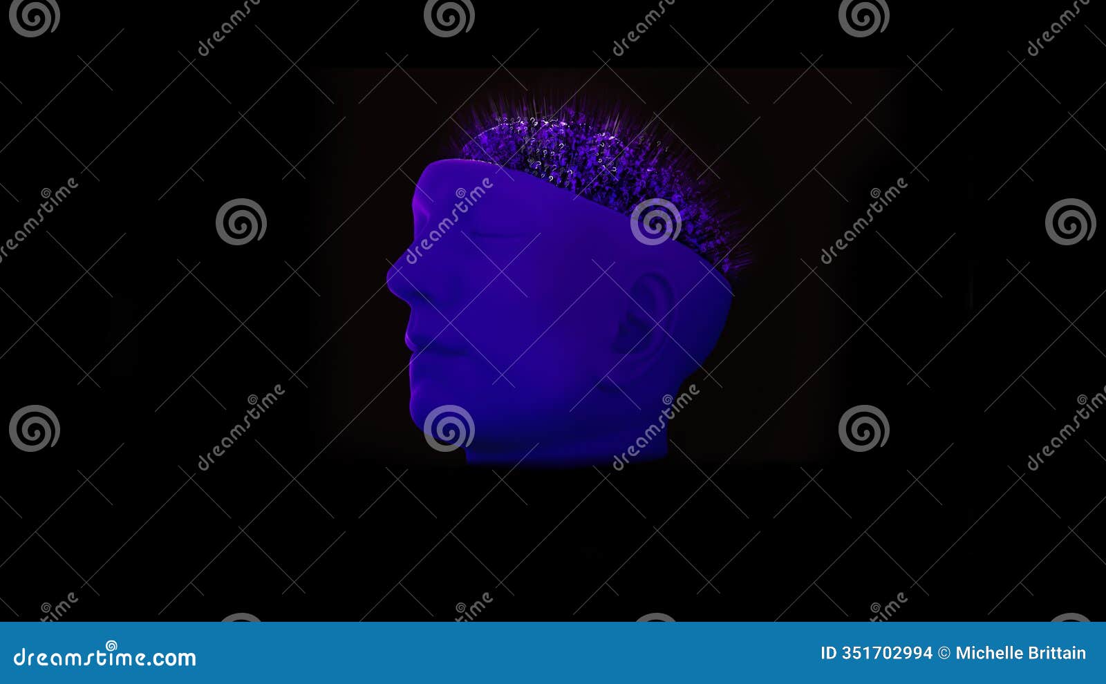 Vector Head with Exploding Mind Stock Illustration - Illustration of ...