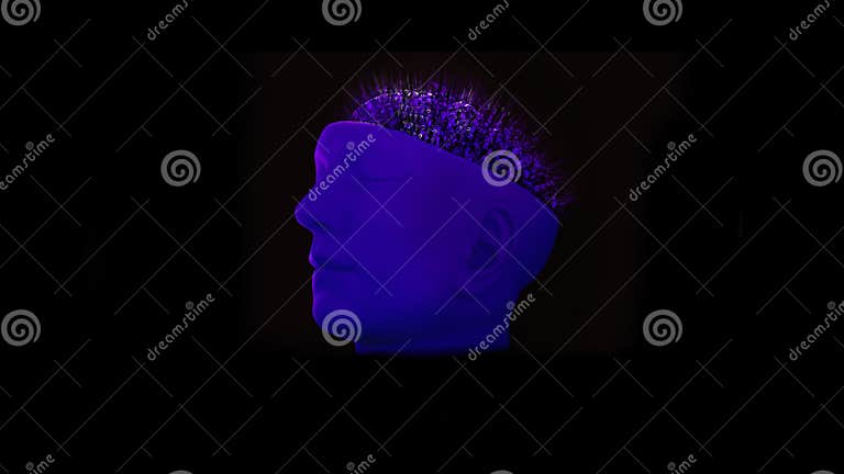 Vector Head with Exploding Mind Stock Illustration - Illustration of ...