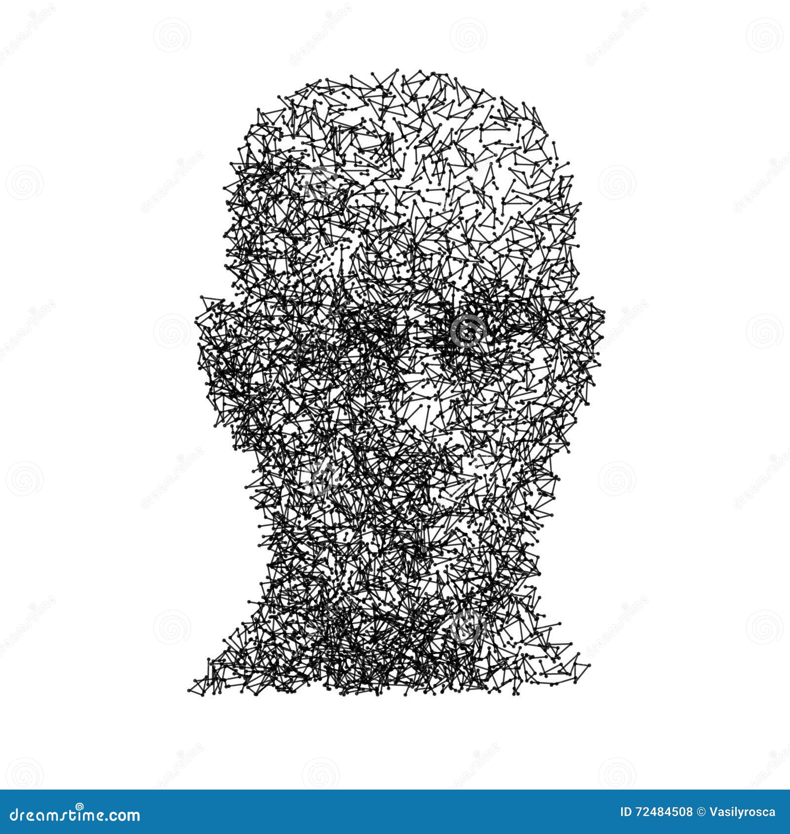 Vector Head Human Face Wireframe Technology Concept Stock Vector ...