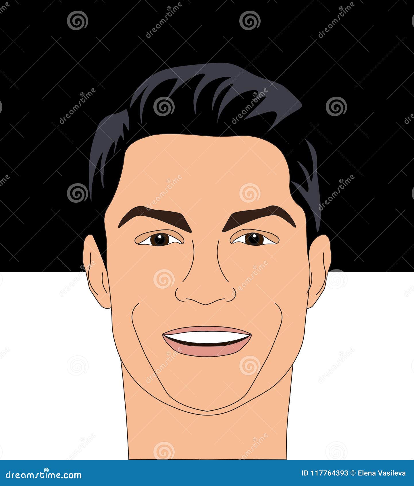 Vector Head of a Man Isolated Editorial Stock Photo - Illustration of ...