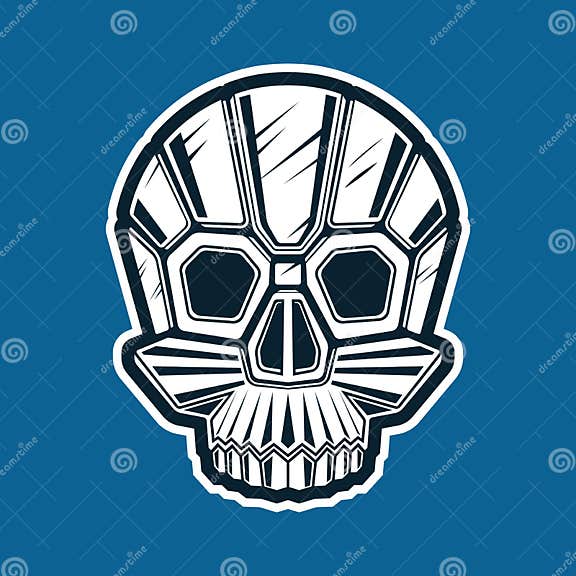 Vector of Head Skull Illustration Stock Vector - Illustration of head ...