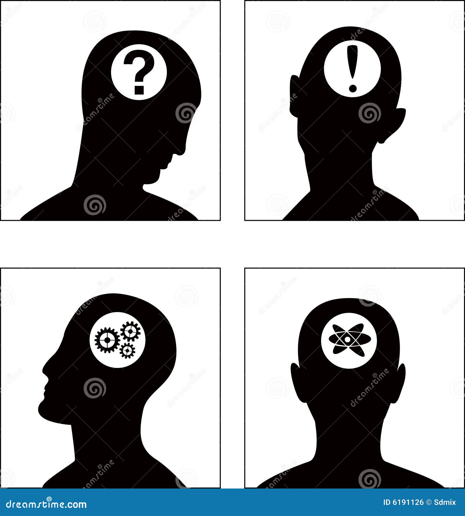The vector head symbol set stock vector. Illustration of head - 6191126