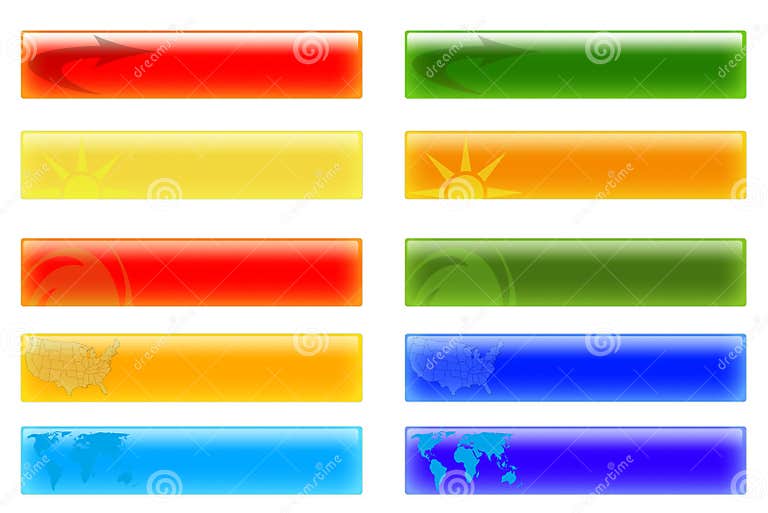 Vector Headers Buttons stock illustration. Illustration of buttons ...