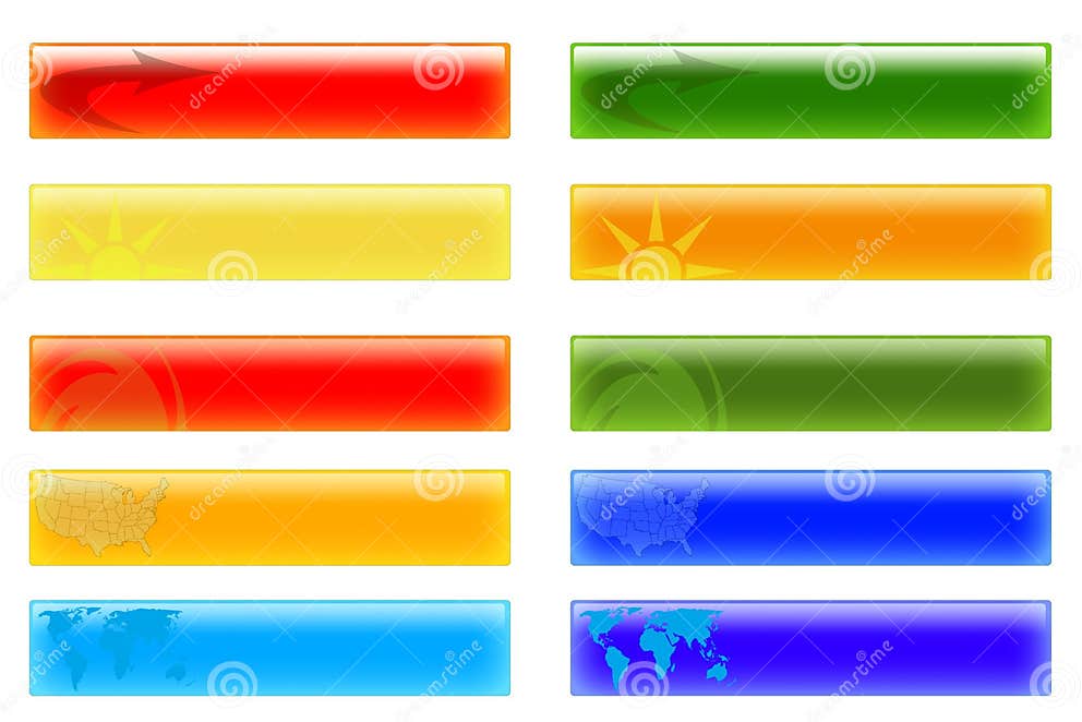 Vector Headers Buttons stock illustration. Illustration of buttons ...