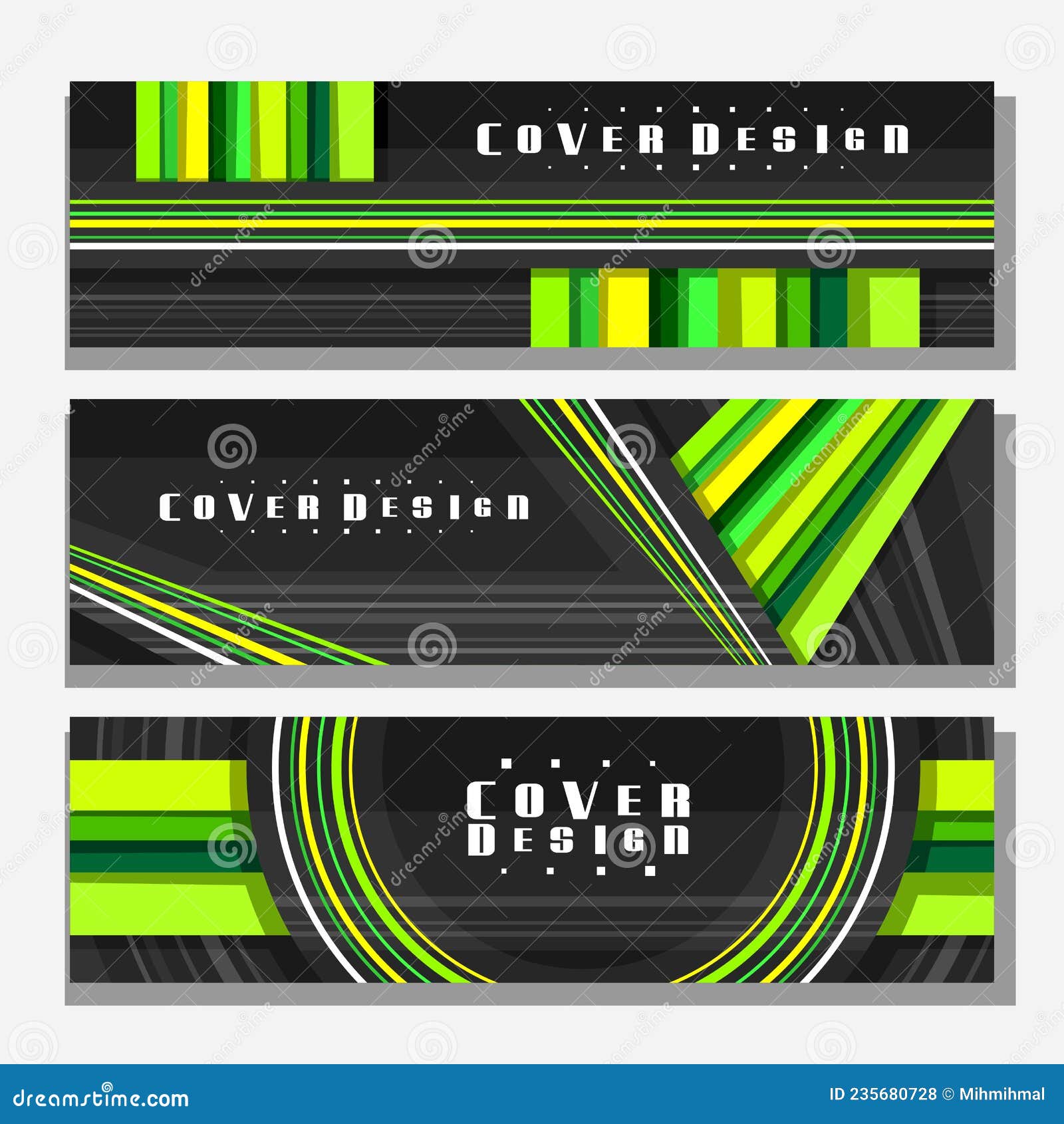 Vector Headers With Green Leaves | CartoonDealer.com #57951732