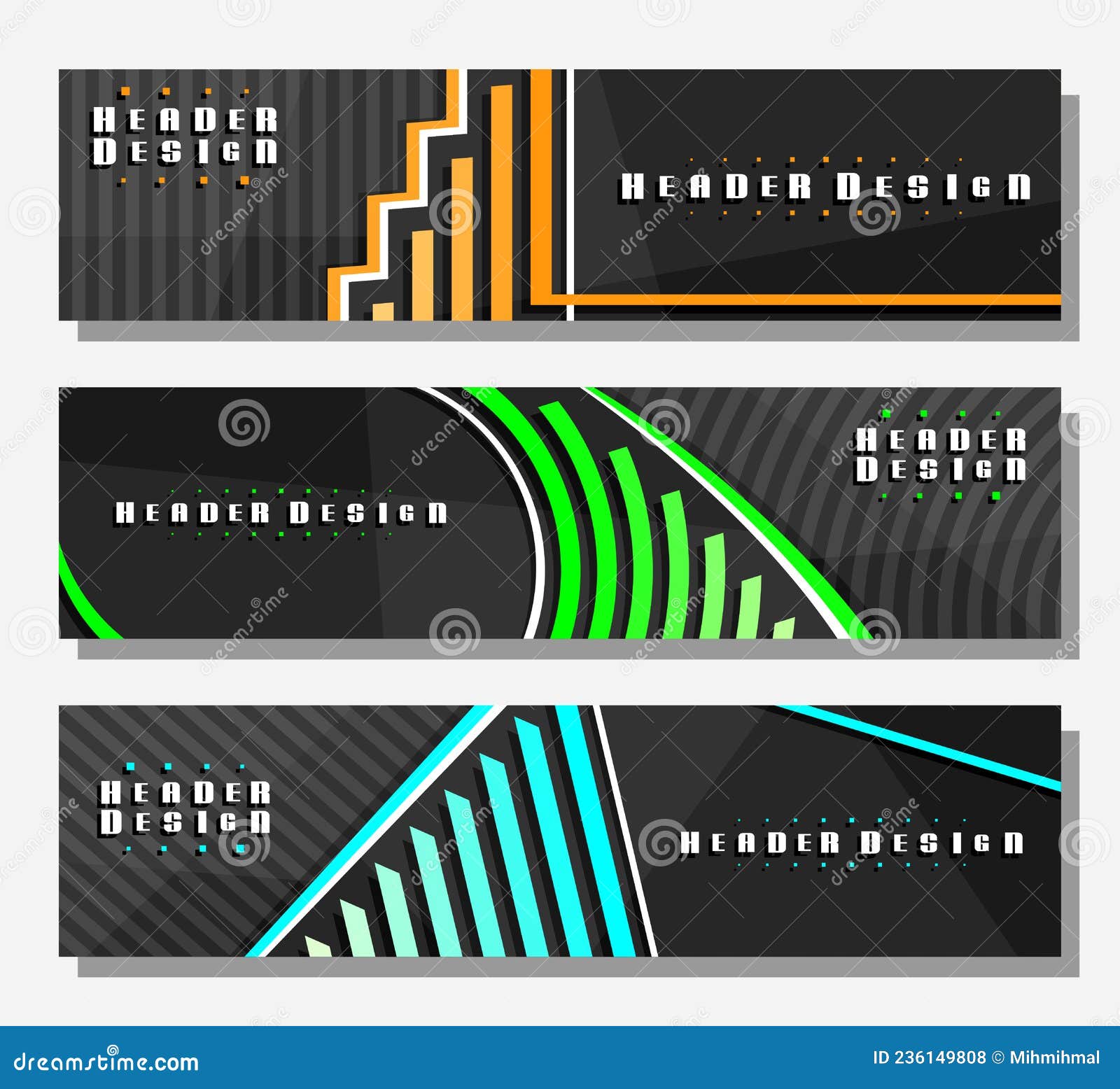 Vector Headers With Green Leaves | CartoonDealer.com #57951732