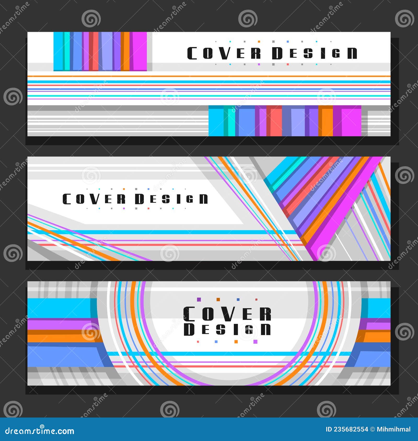 Vector Headers Set stock vector. Illustration of backdrop - 235682554