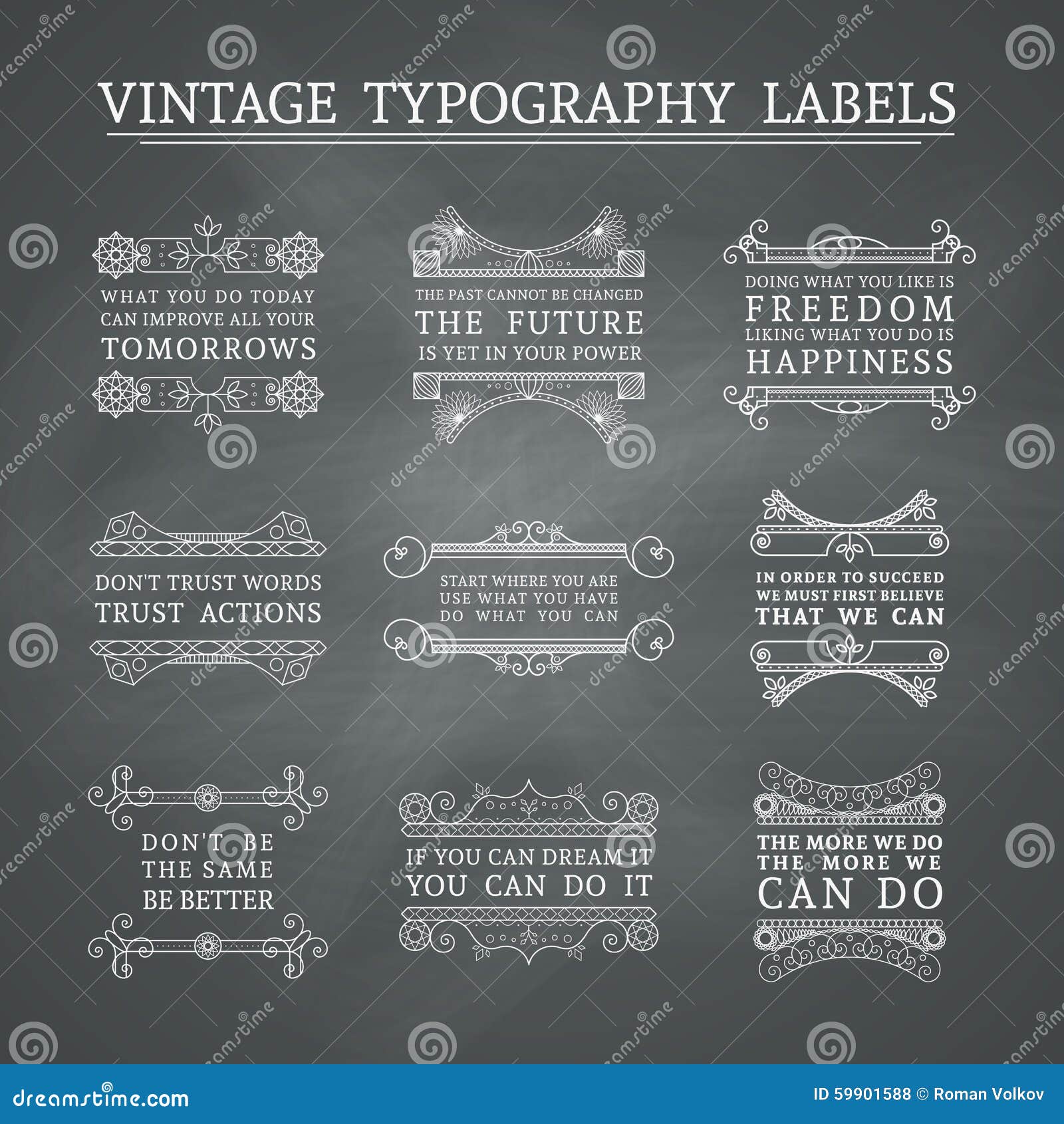 Vector Headline Calligraphic Decorations Set Stock Vector ...