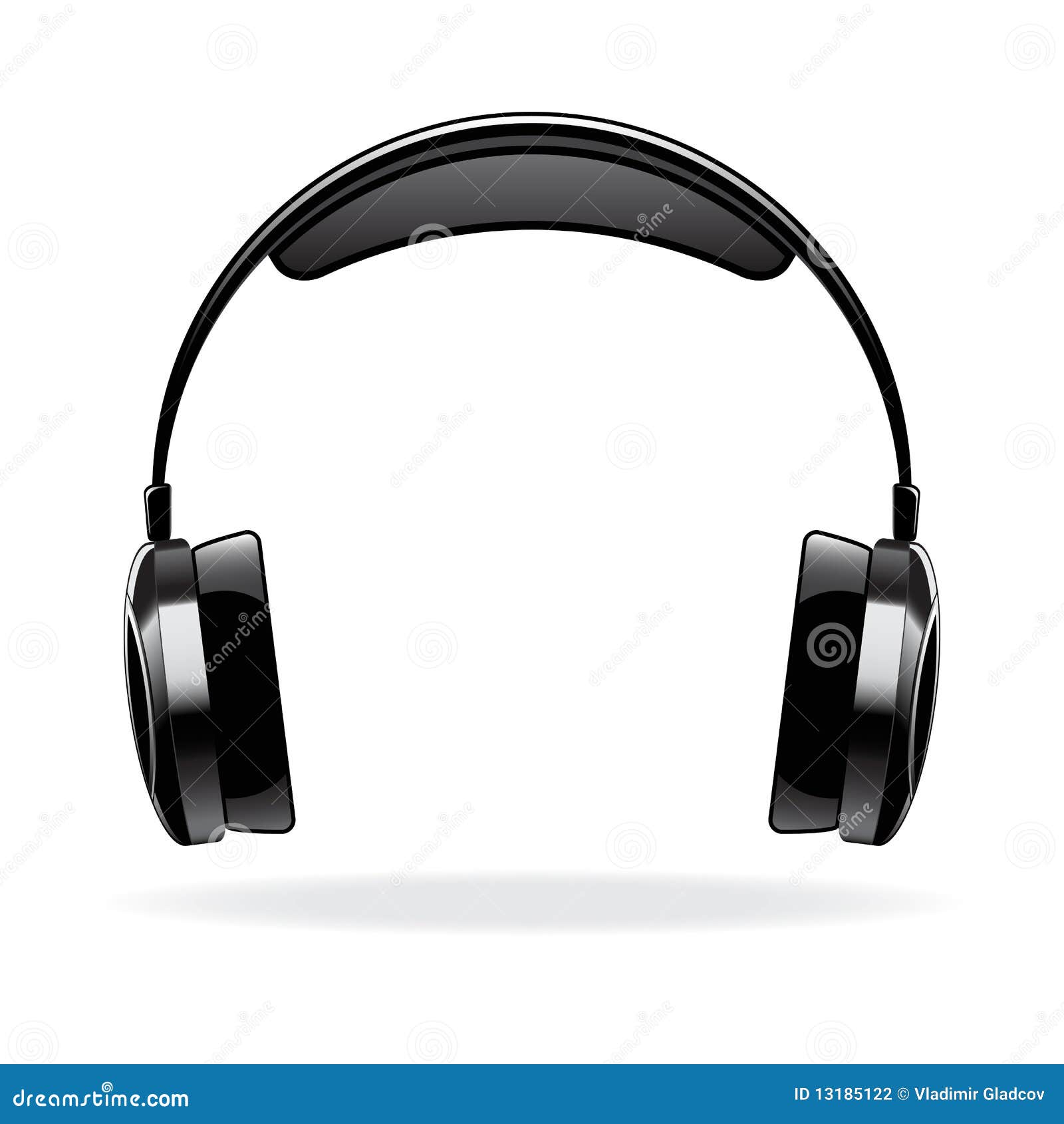 Vector headphone stock vector. Illustration of studio - 13185122
