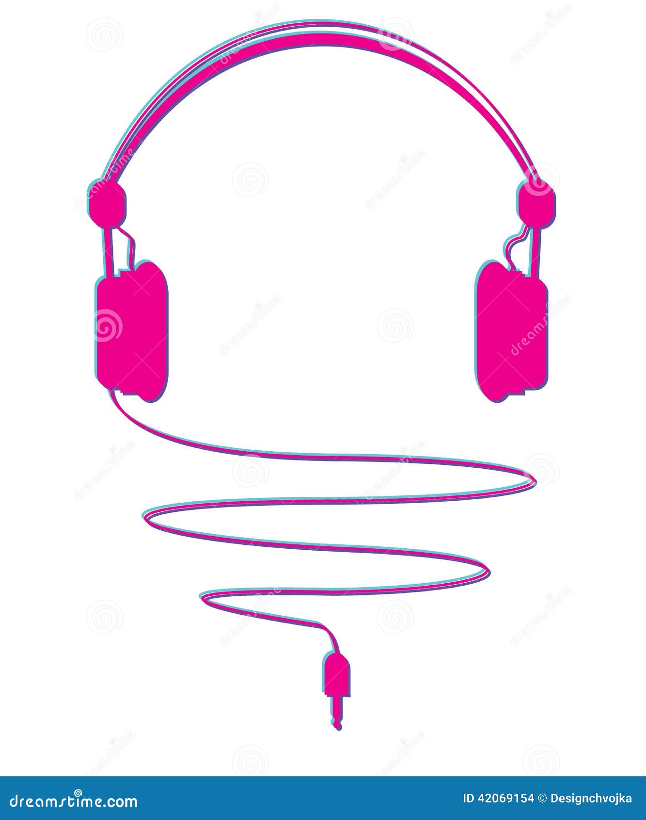 Vector headphone stock vector. Illustration of modern - 42069154