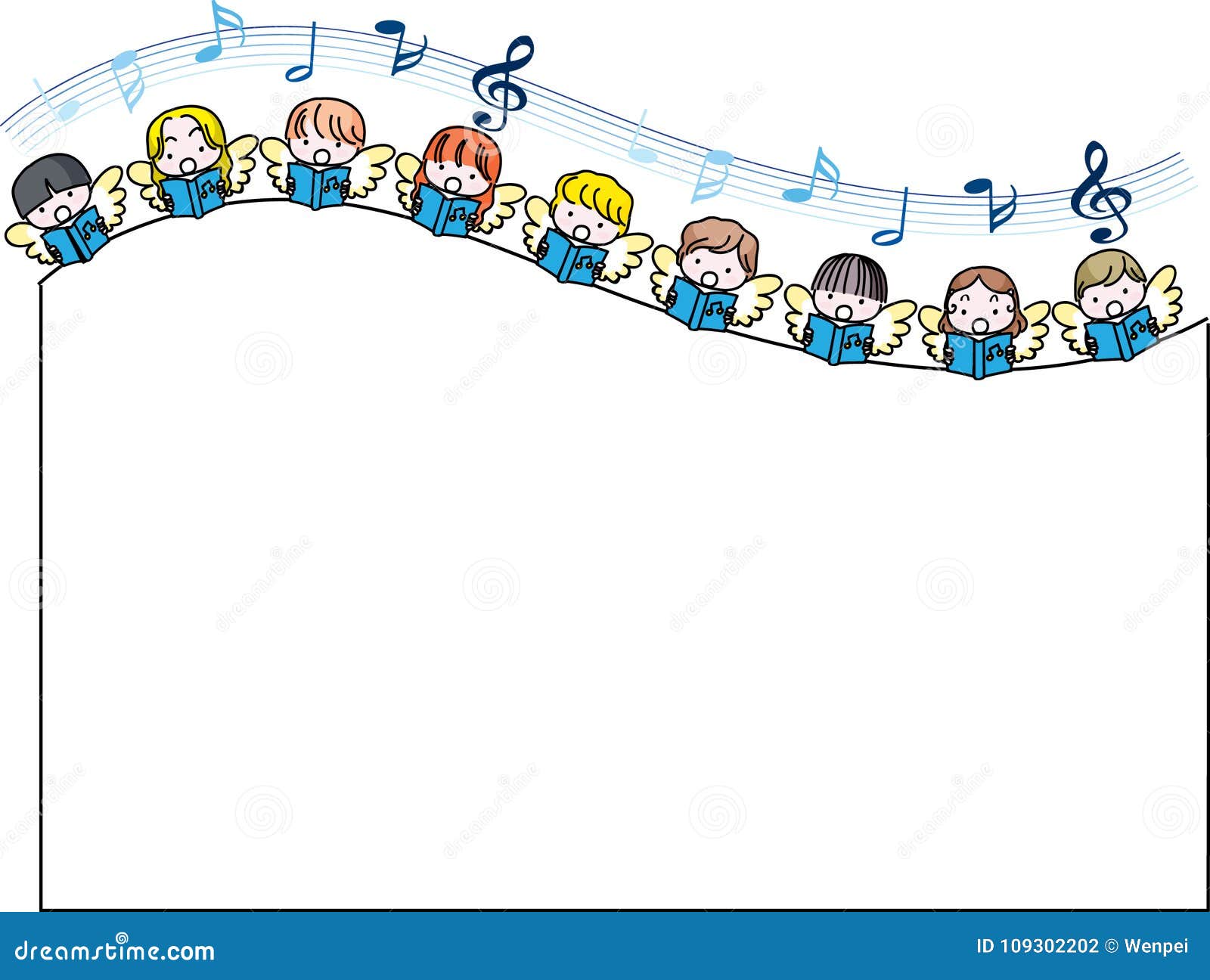 Angel Border Frame Vector Illustration | CartoonDealer.com #14556024