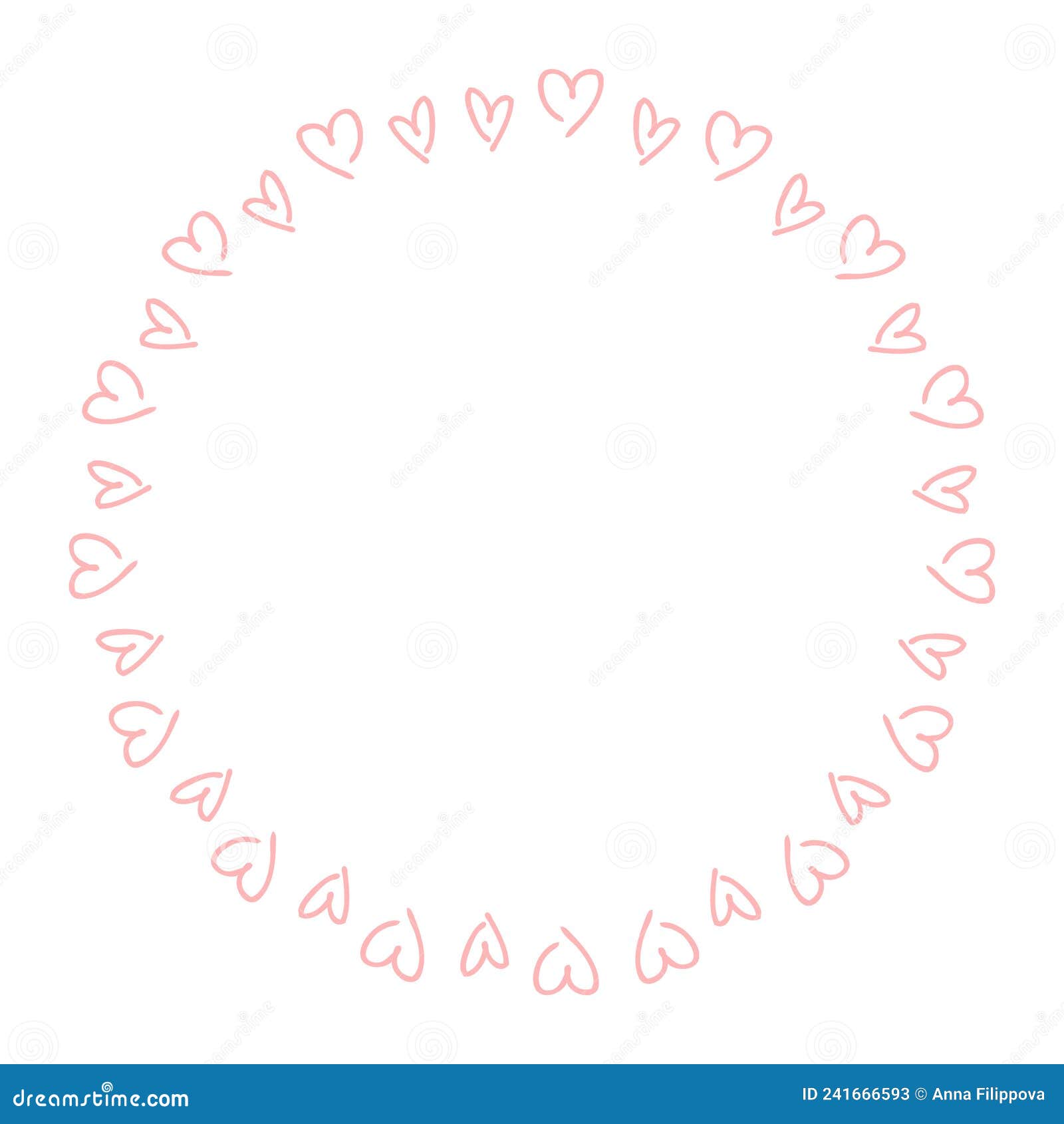 Vector Heart Frame Template Illustration. Holiday Celebration Concept ...