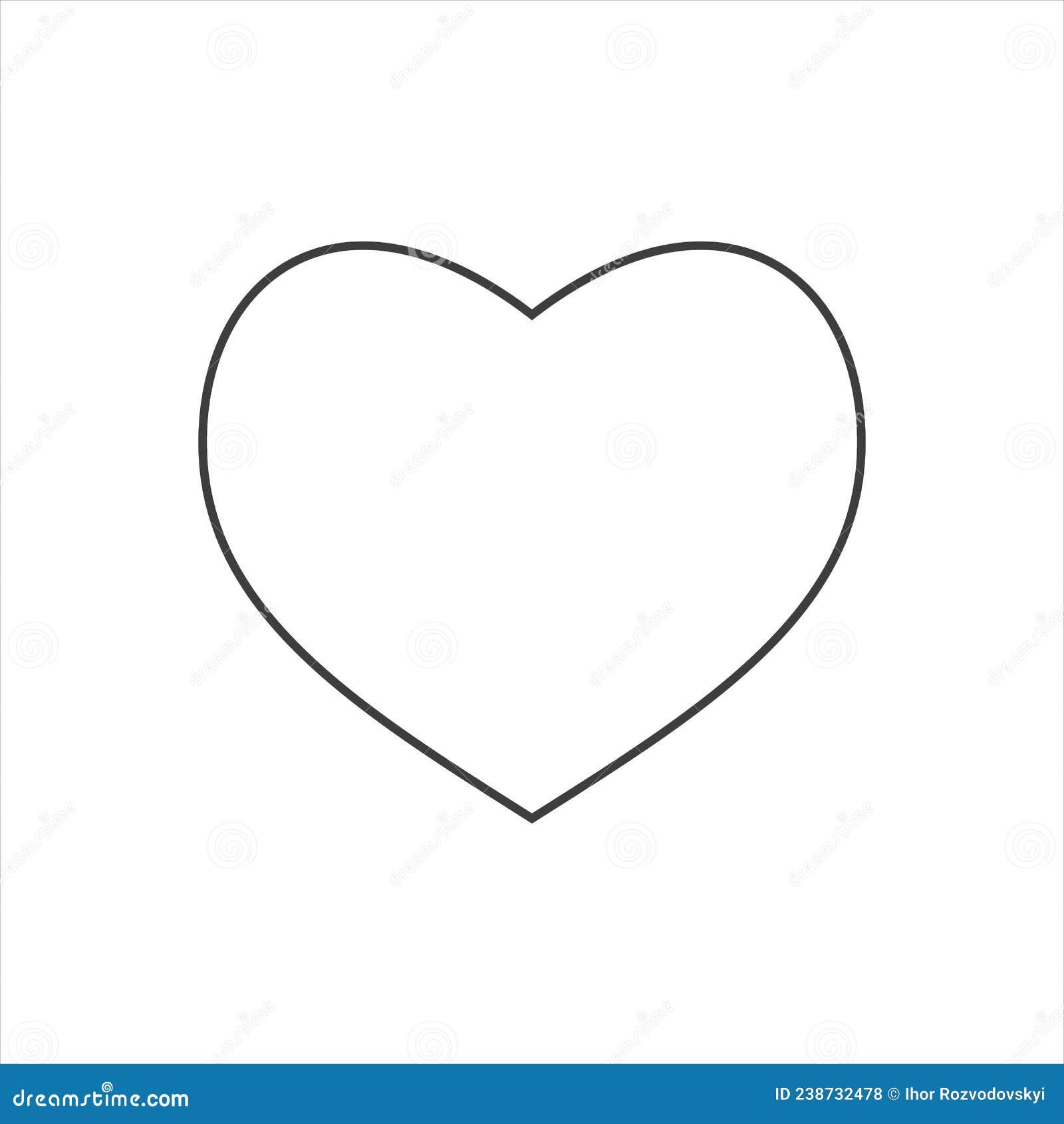 Vector Heart Icon on White Isolate. EPS10 Stock Vector - Illustration ...