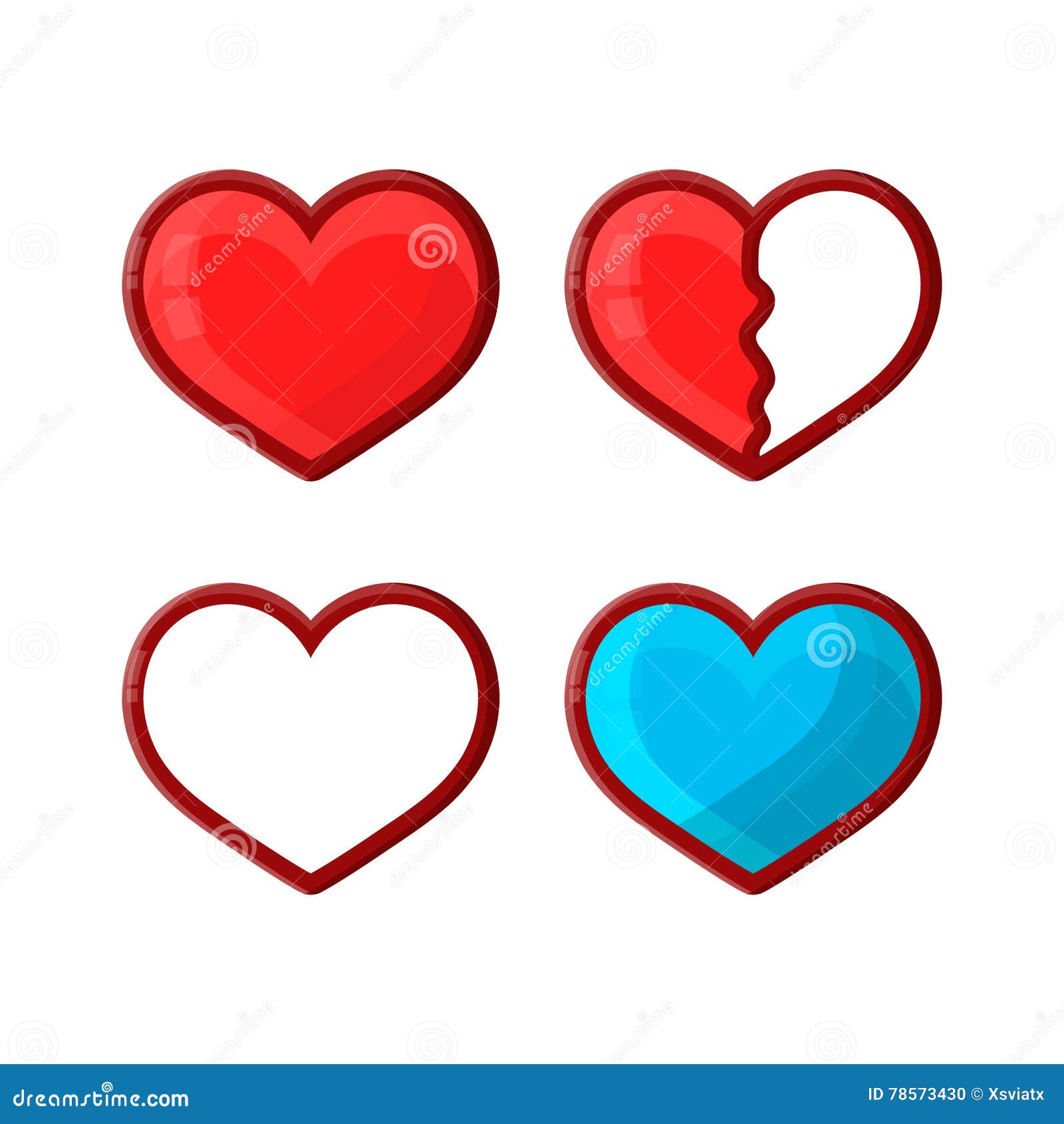 Vector Heart Life for Arcade Game Stock Vector - Illustration of funny ...