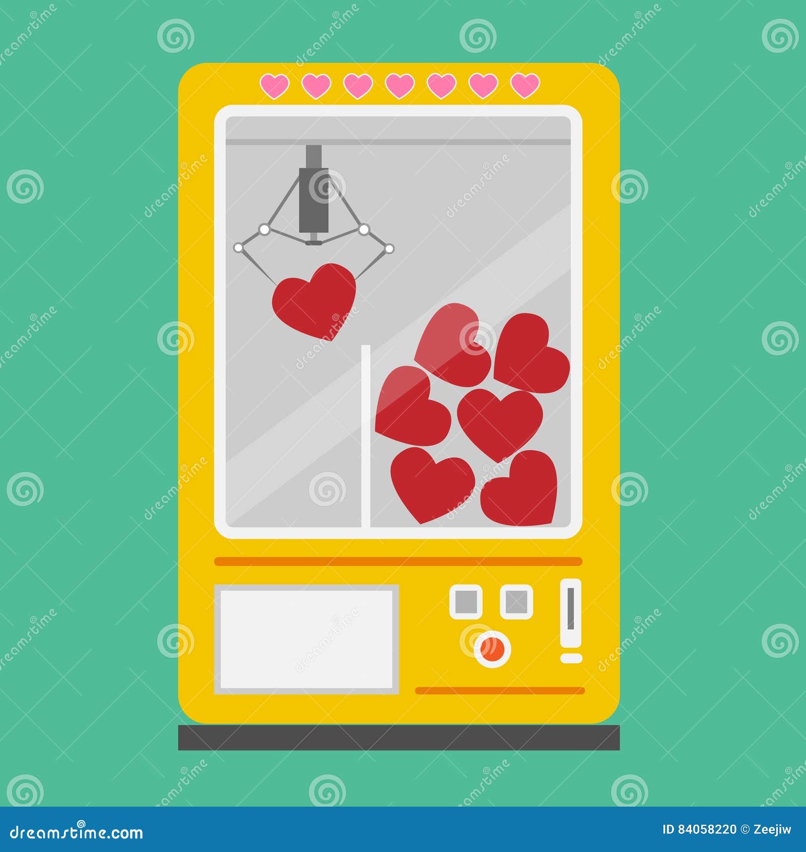 Vector heart machine stock vector. Illustration of flat - 84058220