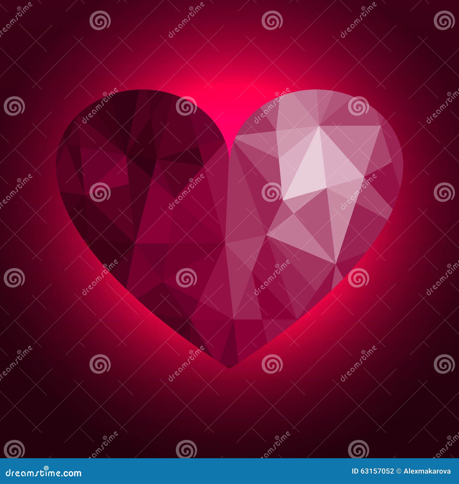Vector Heart stock vector. Illustration of print, geometric - 63157052