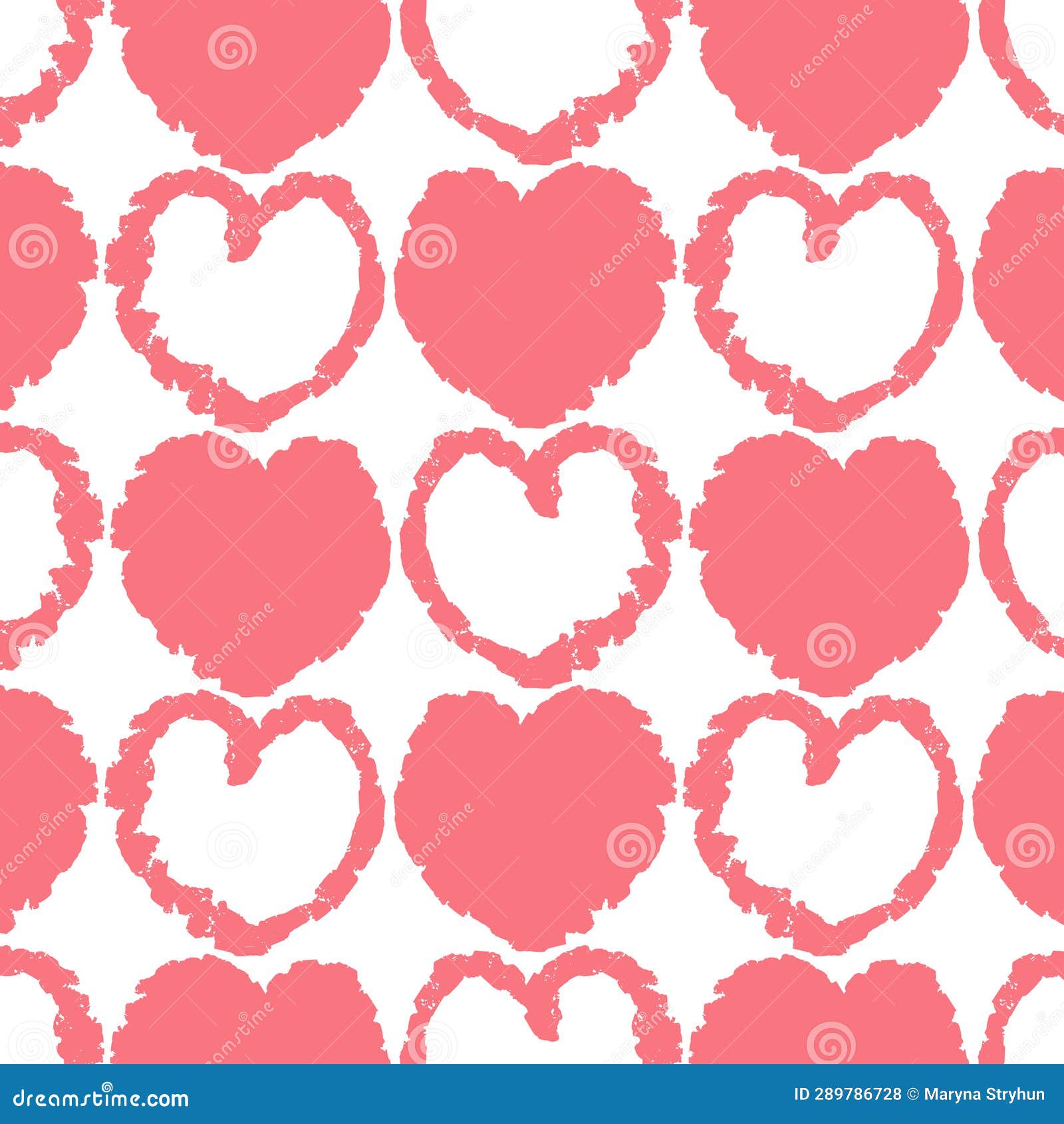 Vector Heart Pattern, Symmetrical, on a Transparent Background, Seamless Pattern. Stock Vector ...