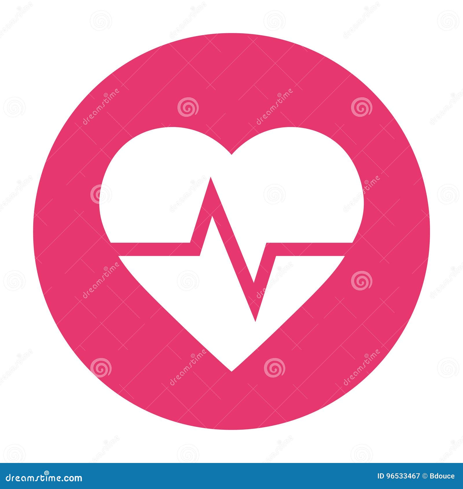 Vector Heart Rate in Circle Icon Stock Vector - Illustration of life ...