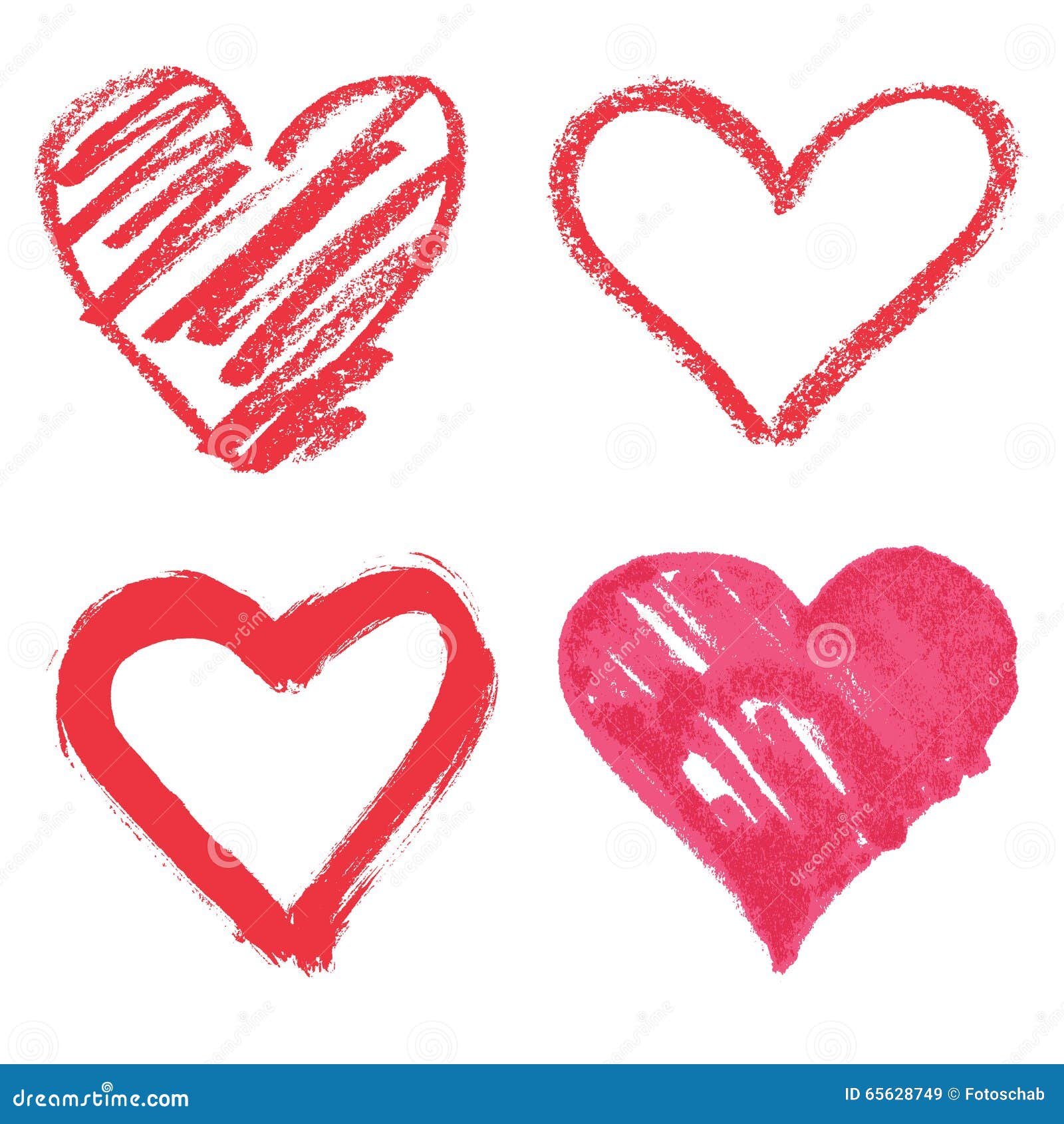 Vector heart set stock vector. Illustration of card, pencil - 65628749