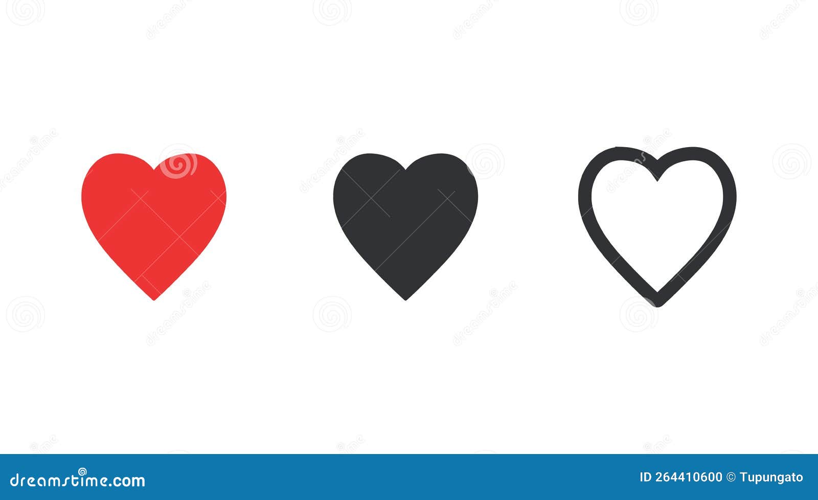 Vector Heart Shapes Isolated on White Stock Vector - Illustration of ...
