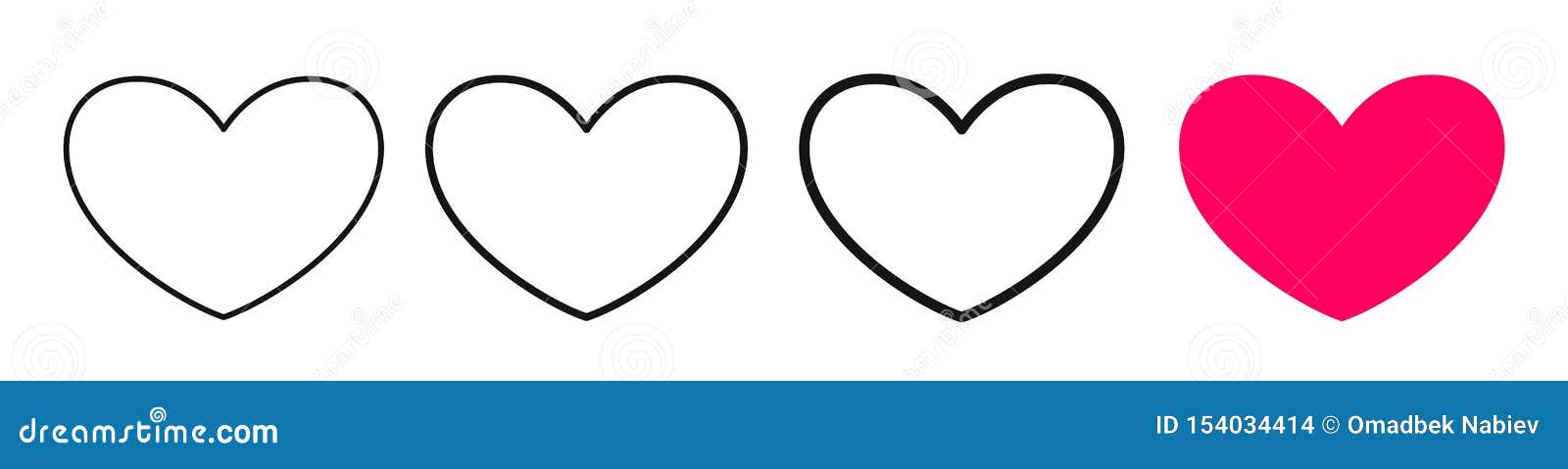 Vector heart icon. stock vector. Illustration of graphic - 154034414