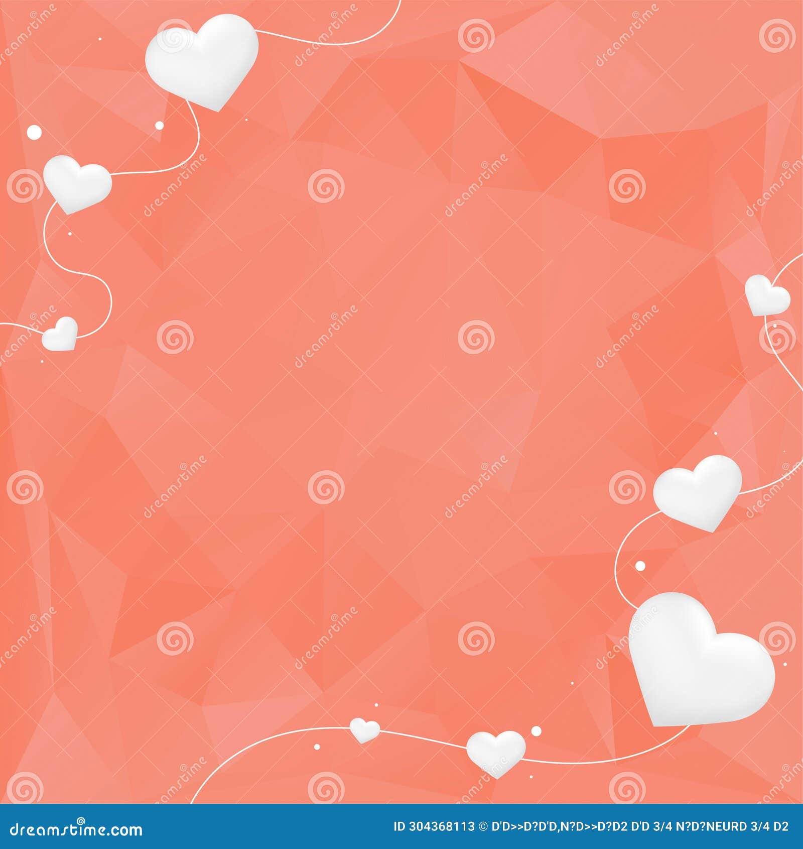 Valentine S Day Background with White Hearts. Vector Illustration. Stock Illustration ...