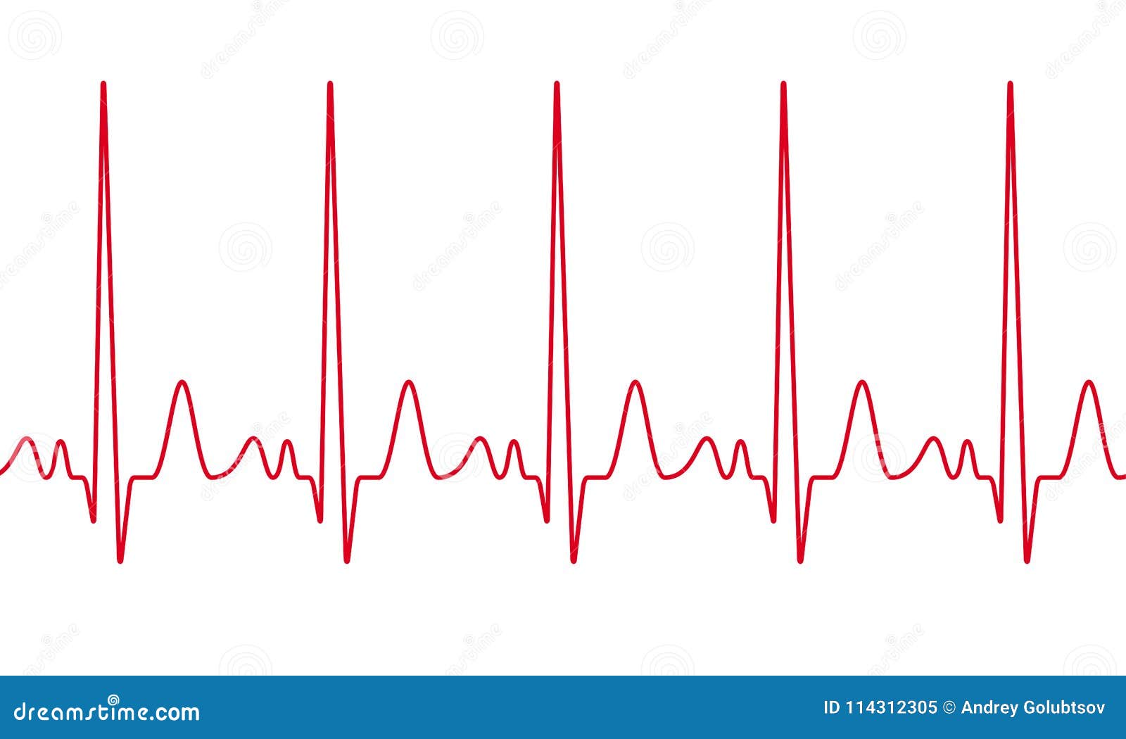 Heart Cardiogram Pulse Vector Heartbeat Stock Vector Illustration Of