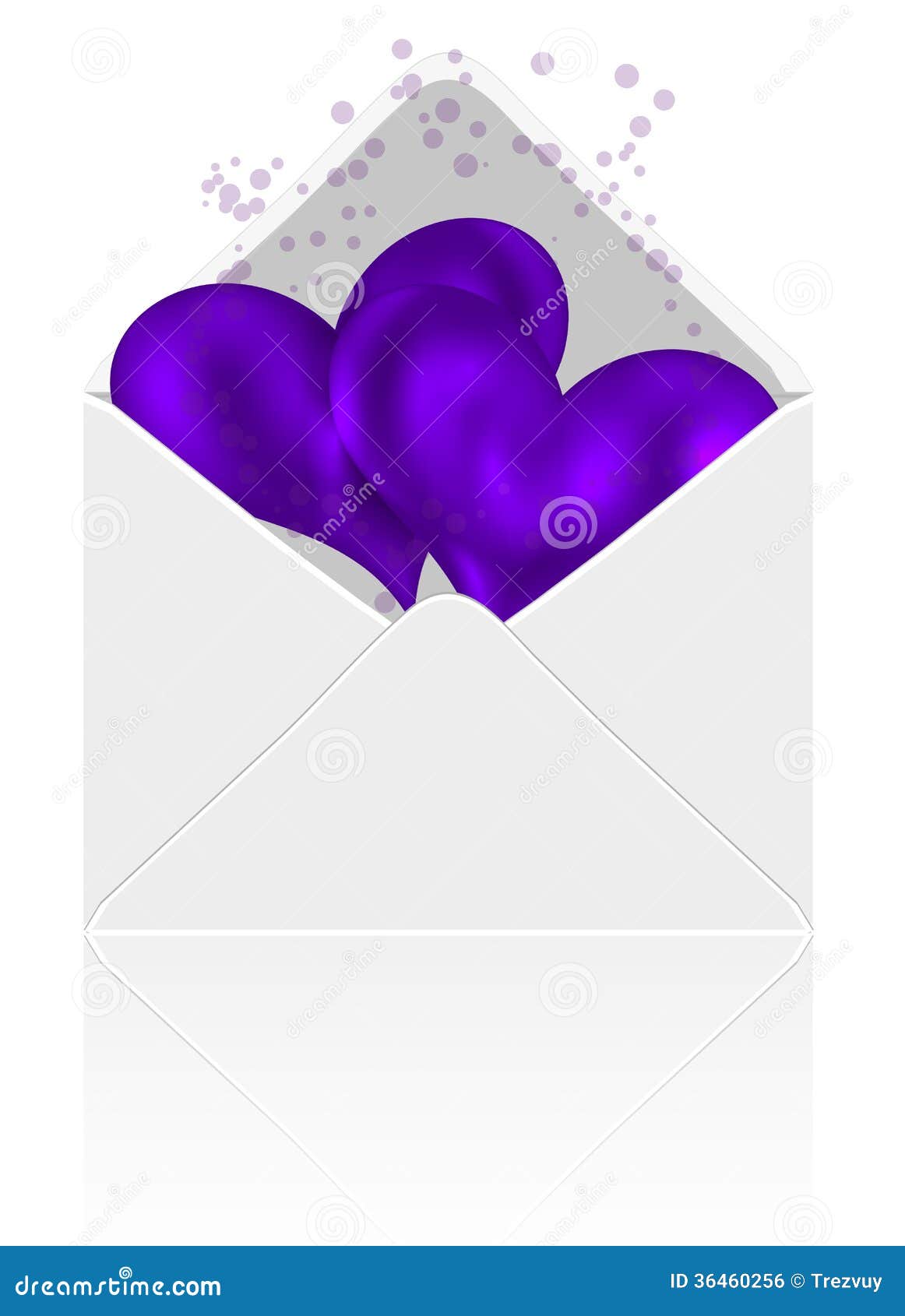 Vector hearts in mail stock vector. Illustration of icon - 36460256