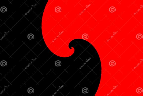 Vector Helix Yin Yang Red and Black Design Stock Vector - Illustration ...