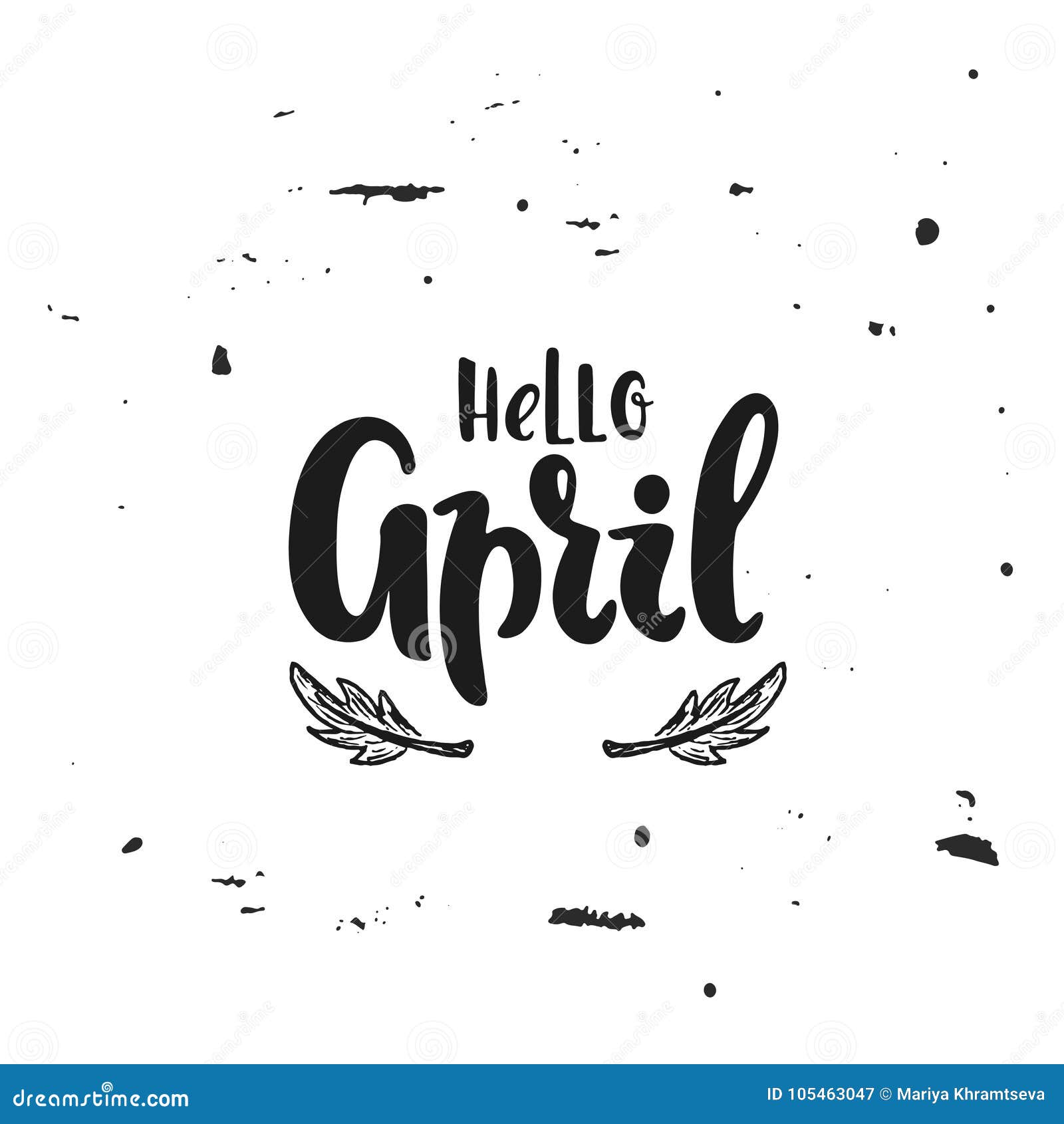 Vector hello april stock vector. Illustration of concept - 105463047