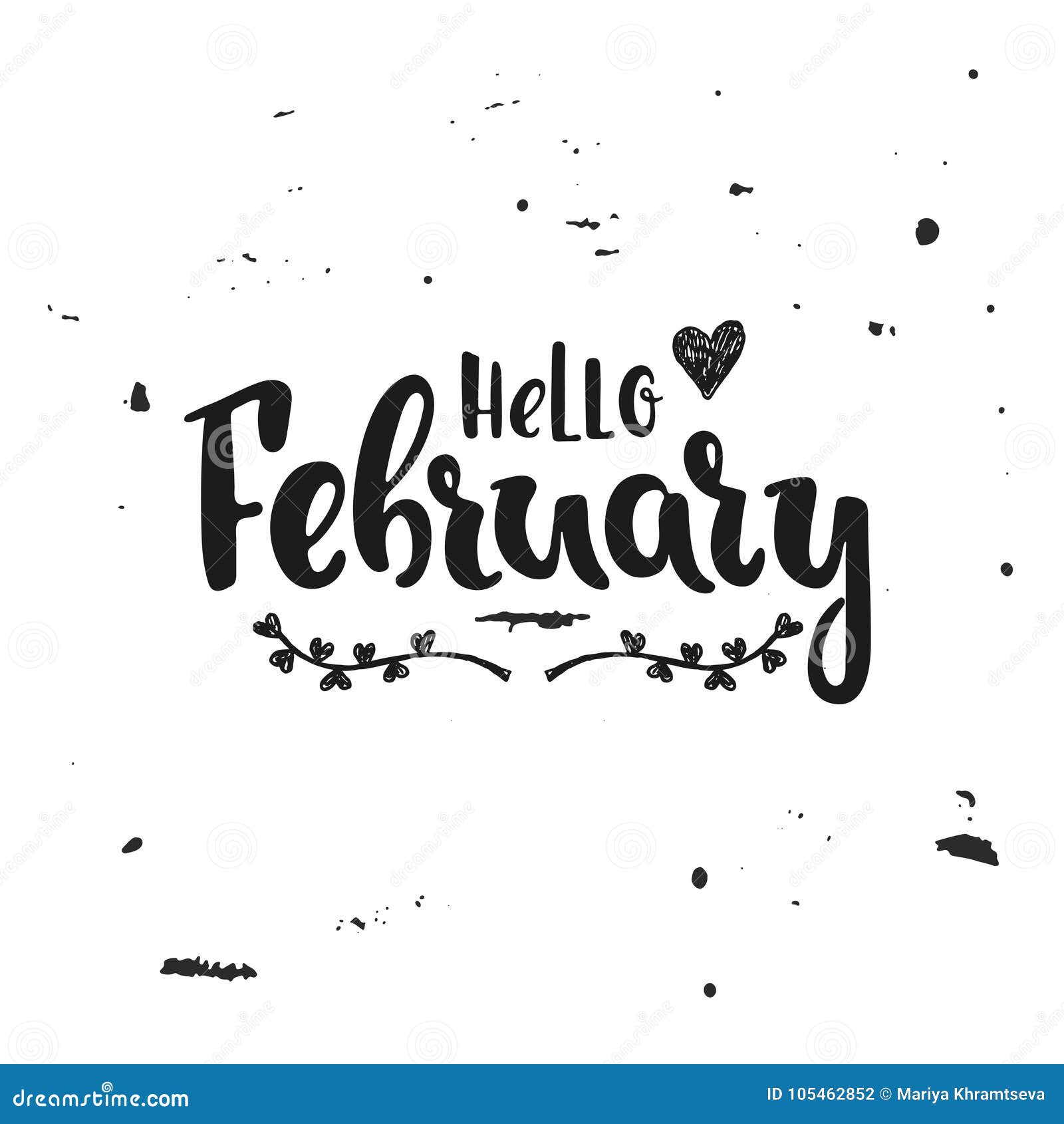 Vector hello february stock vector. Illustration of february - 105462852