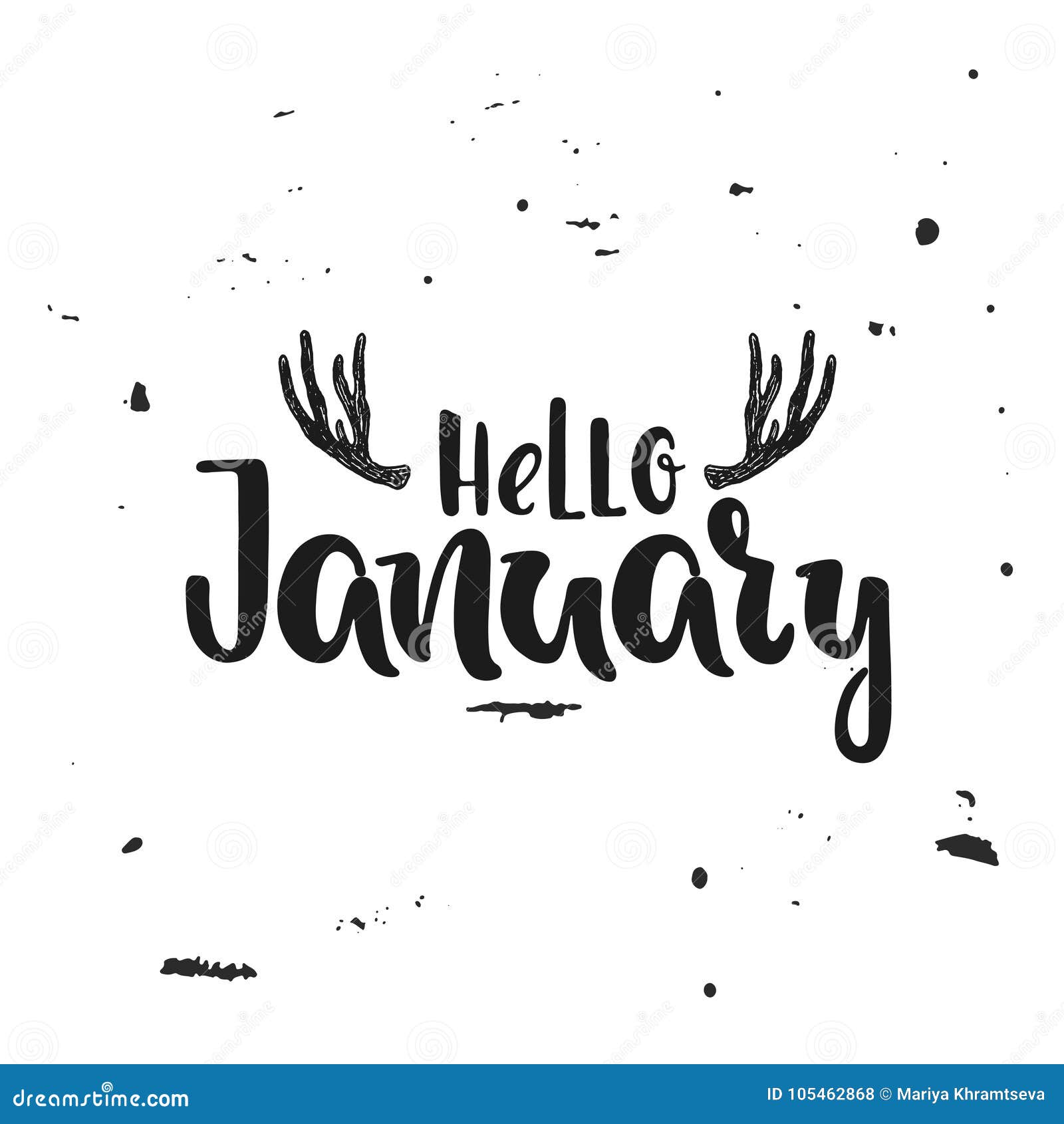 Vector hello january stock vector. Illustration of decor - 105462868