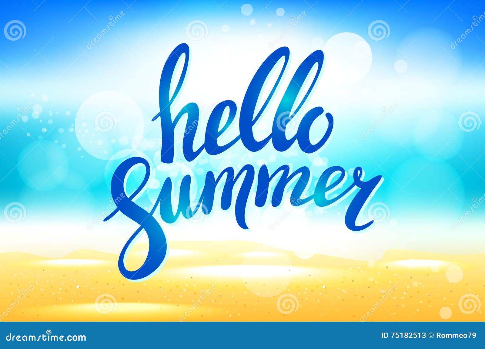 Vector Hello Summer Background. Hello Summer Vector Illustration on ...
