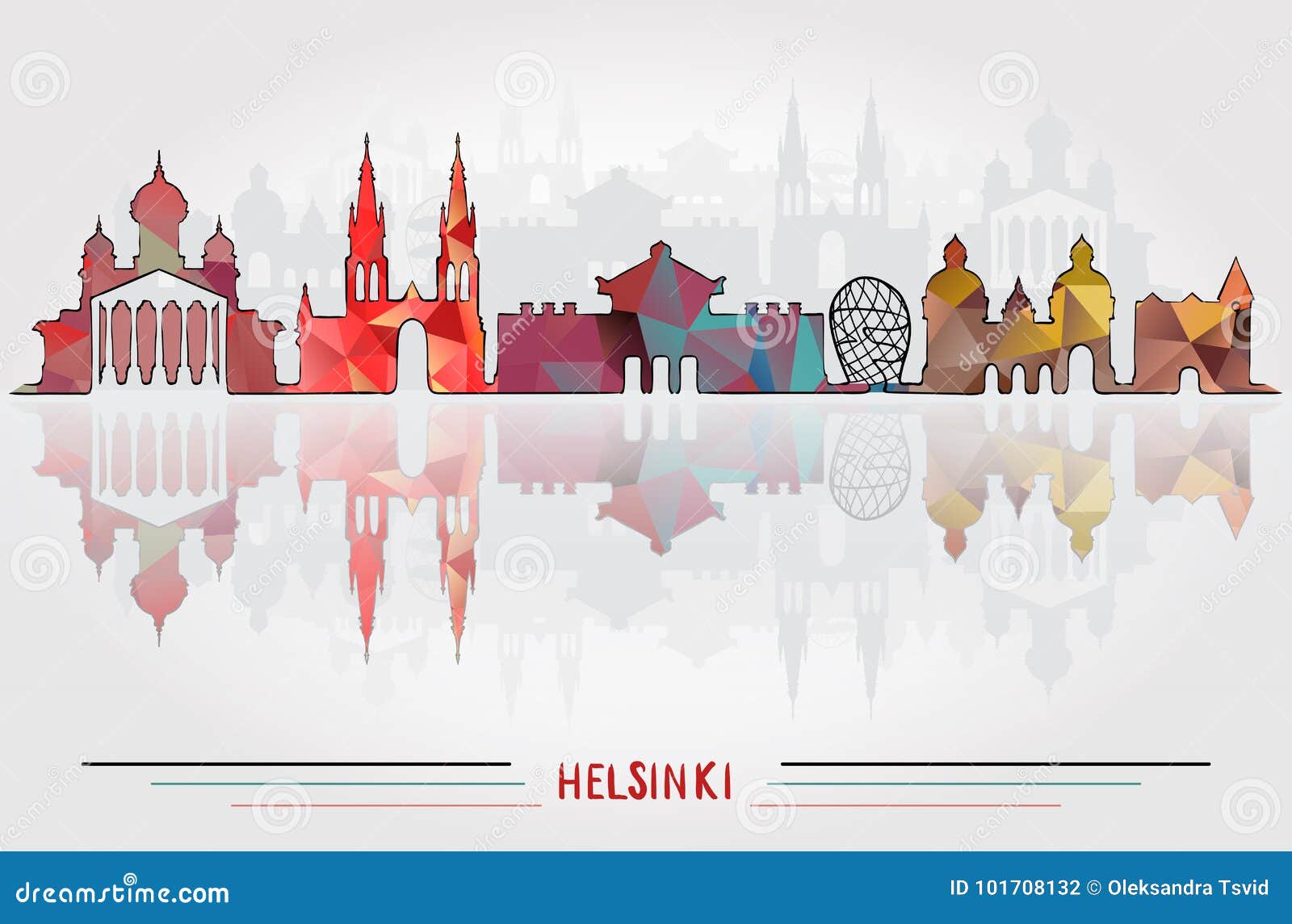 Helsinki City Map With Hand-drawn Architecture Icons Vector ...