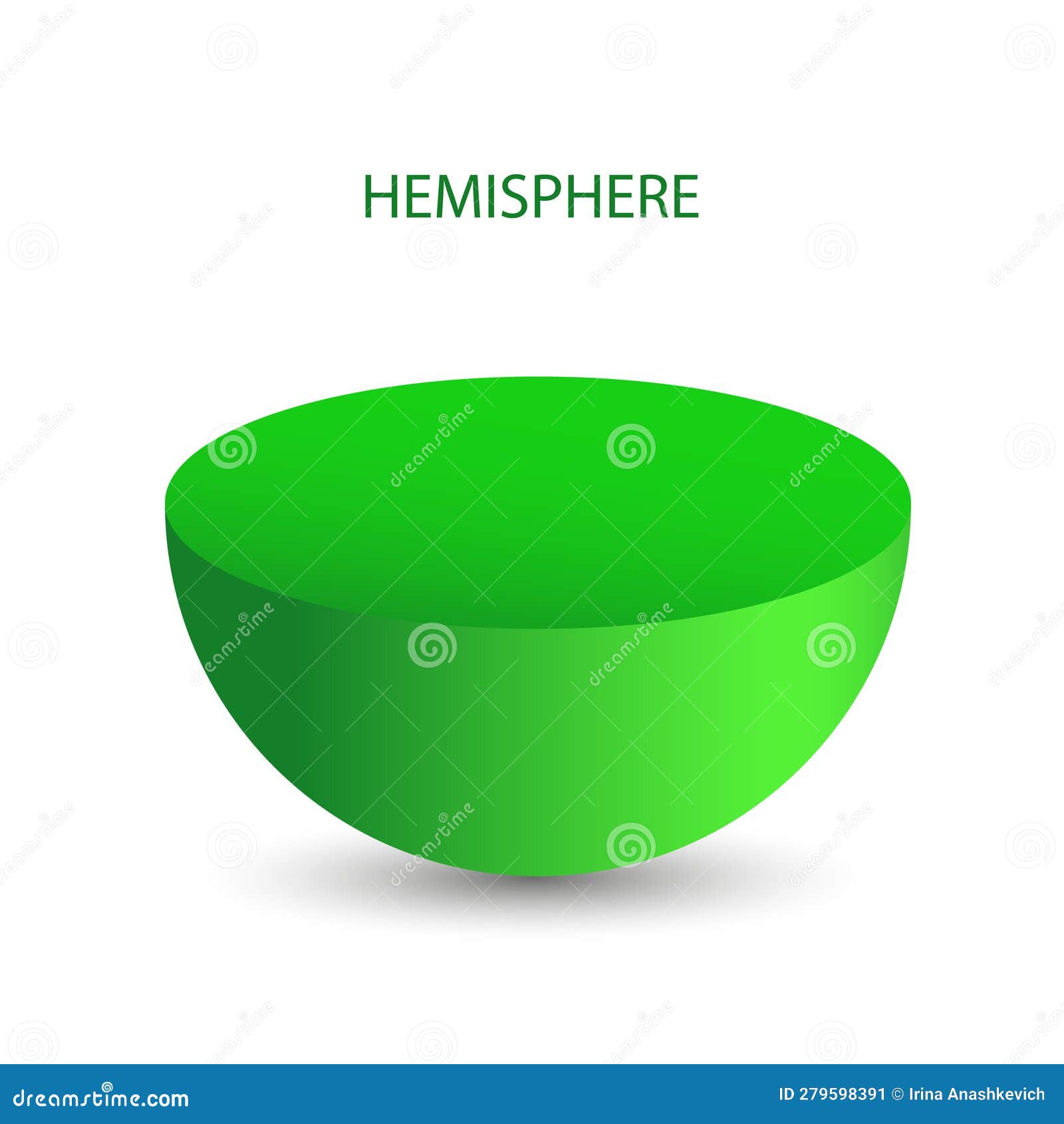 Vector Hemisphere with Gradients and Shadow for Game, Icon, Package ...